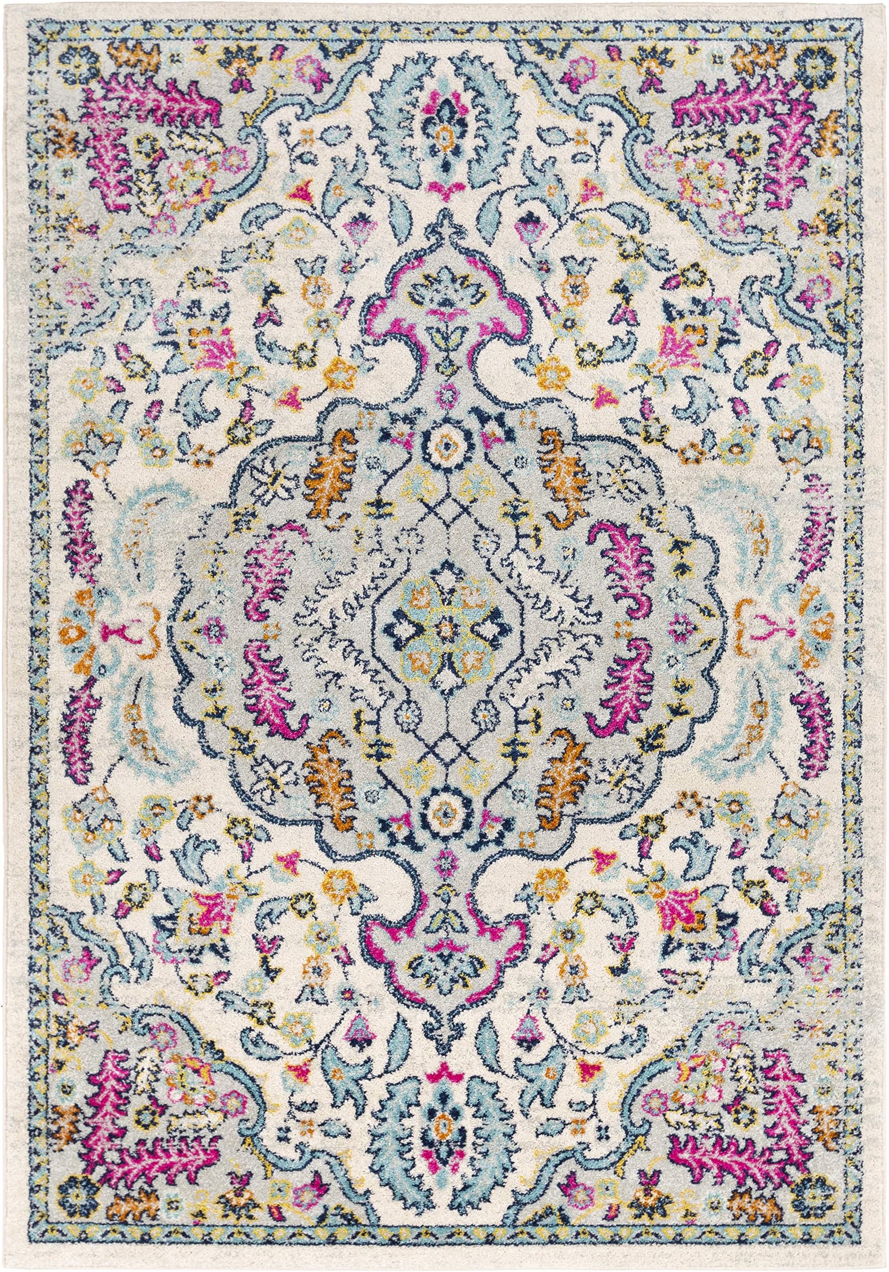 Amazon.com: Livabliss Zephyrus Area Rug 5'3" x 7'9", Teal/Blue : Home ...