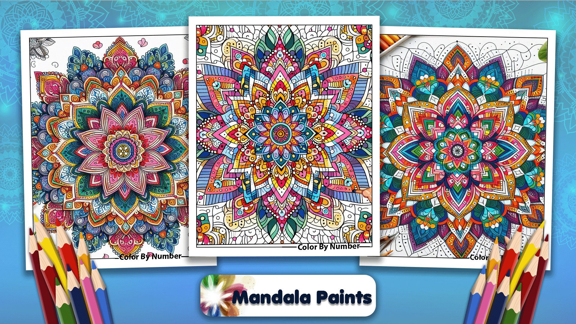 Mandala Color By Number Art : Flower Mandala Coloring Book - Mandala ...