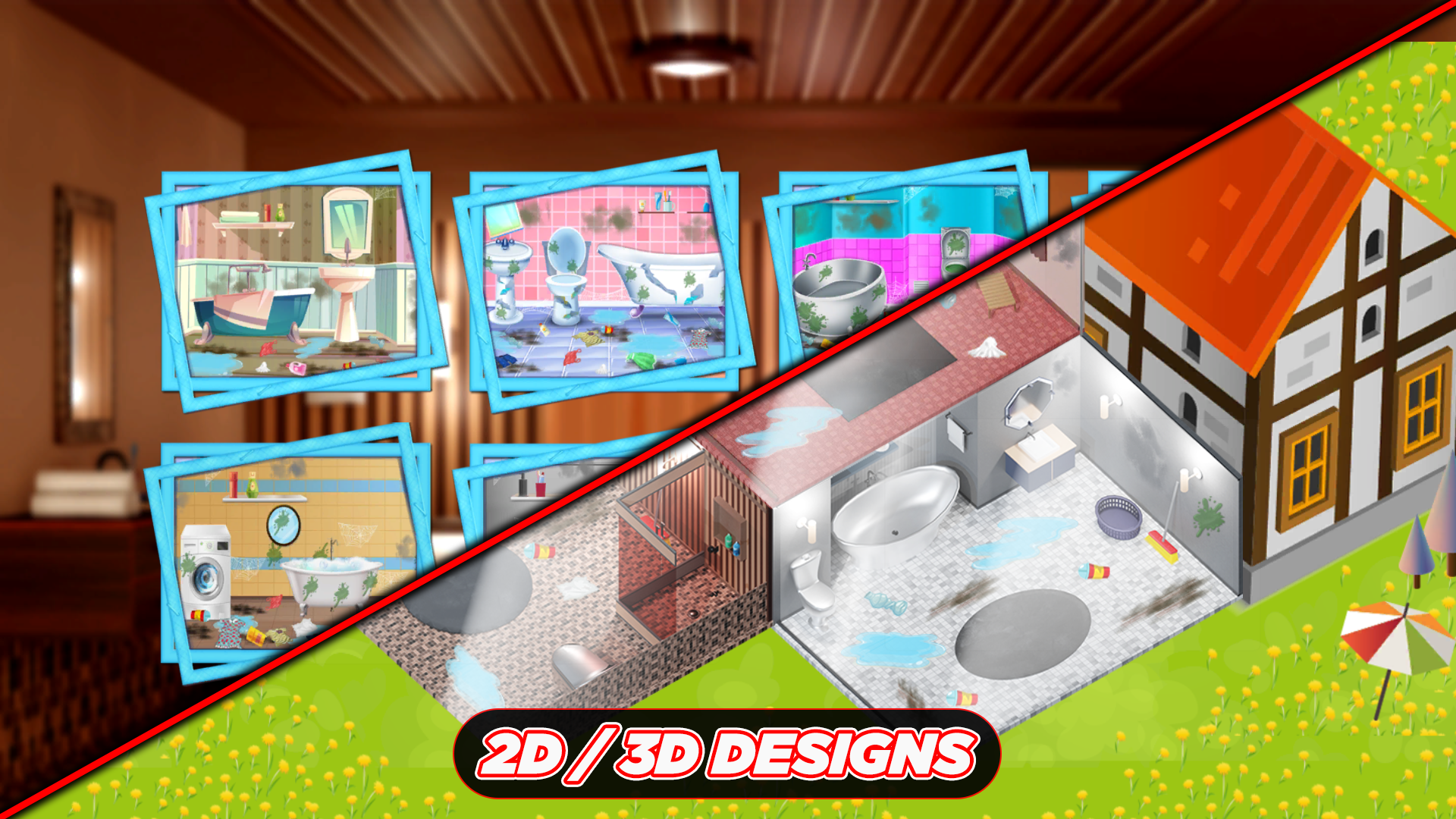 Washroom Cleanup 3D House Bath : Cleaning Games For Girls - App on ...