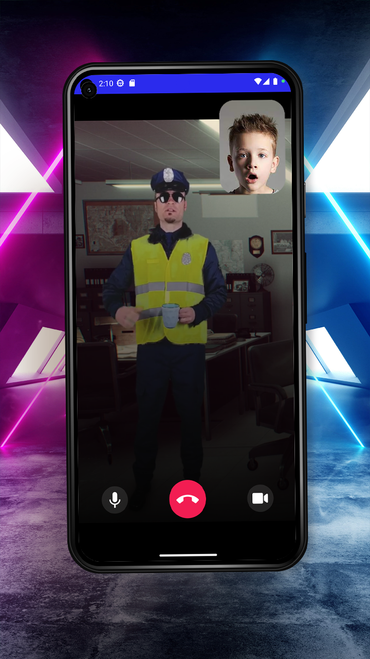 Incoming Video Call From Policeman Fake Video Voice Call & Texting ...