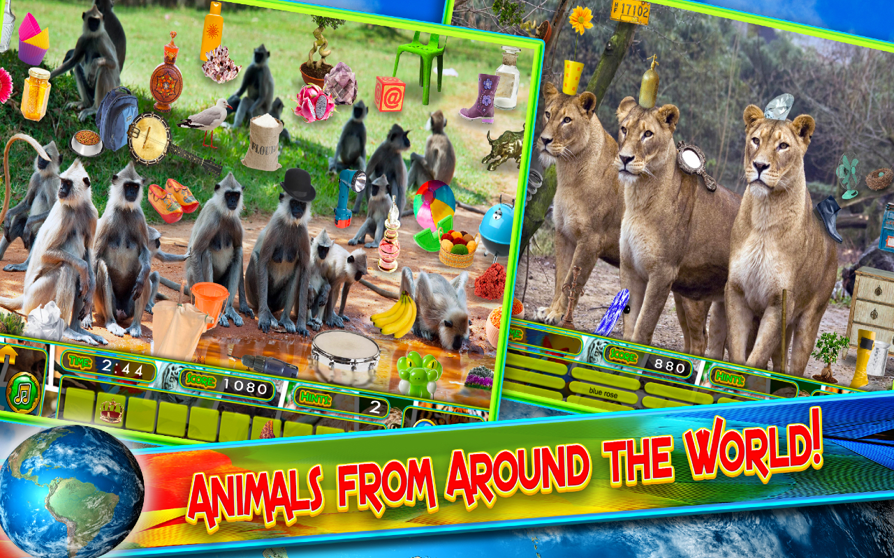 Hidden Object Animals Worldwide – Animal Seek and Find Quest Objects ...