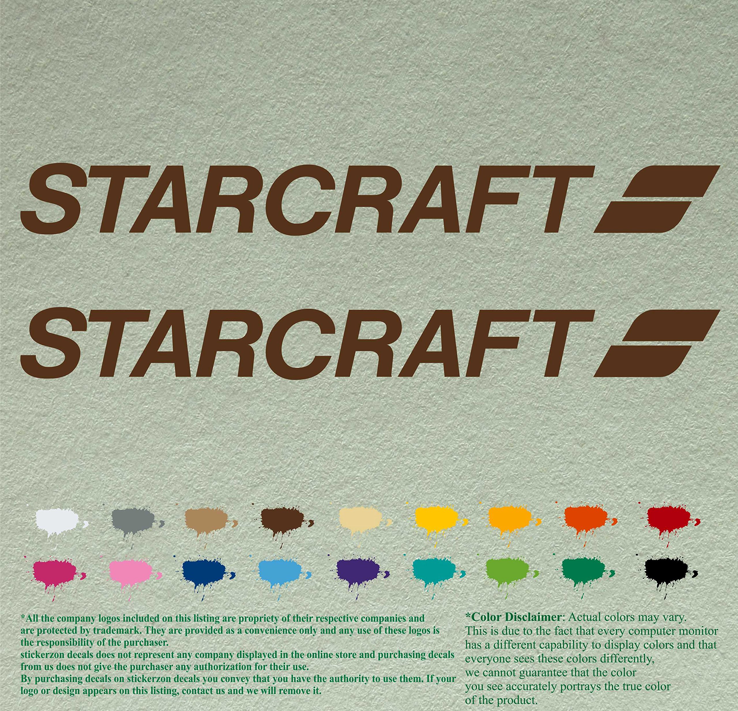 Amazon.com: Pair 12" Starcraft Compatible Replacement Decals Vinyl ...