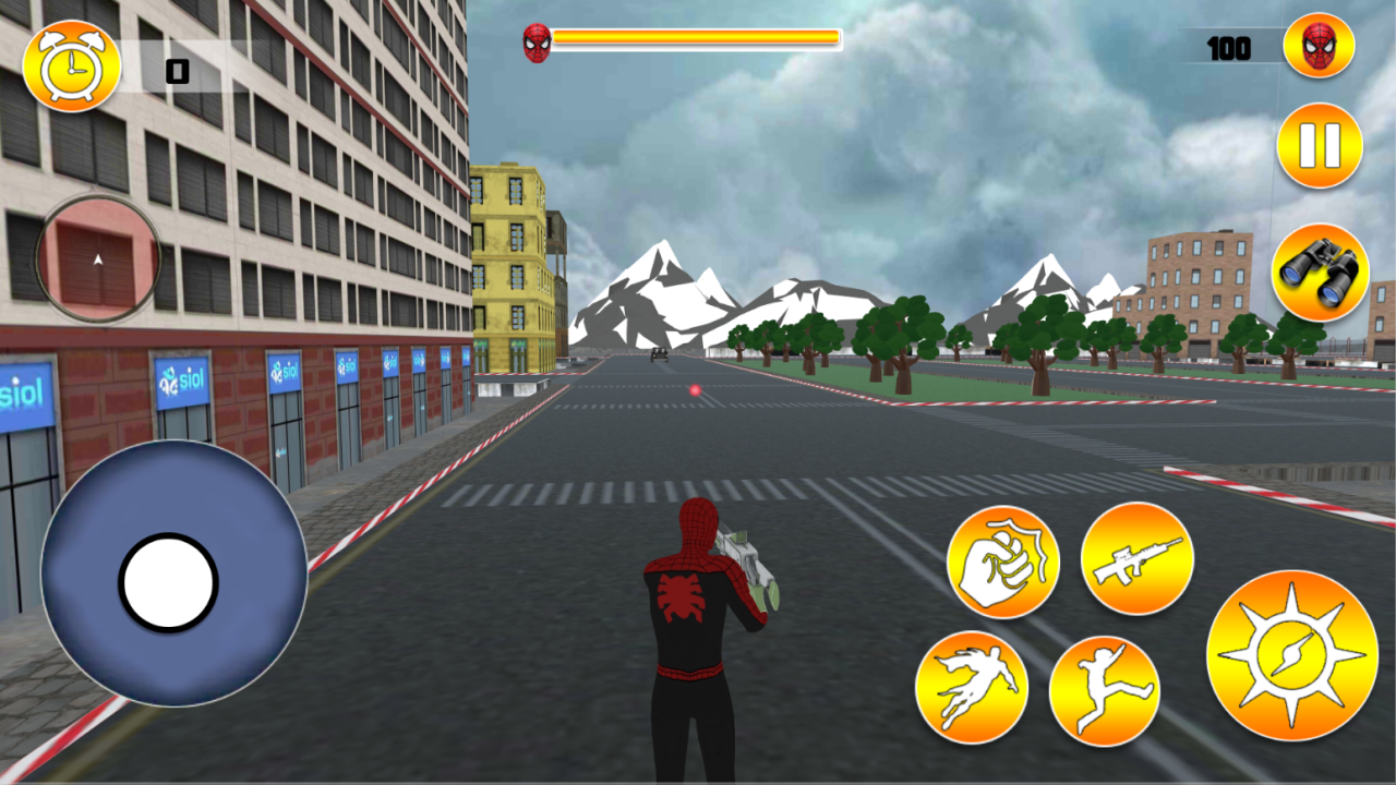 Spider Flying Rope Fighter Hero Game: Super Grand Open World Gangster ...