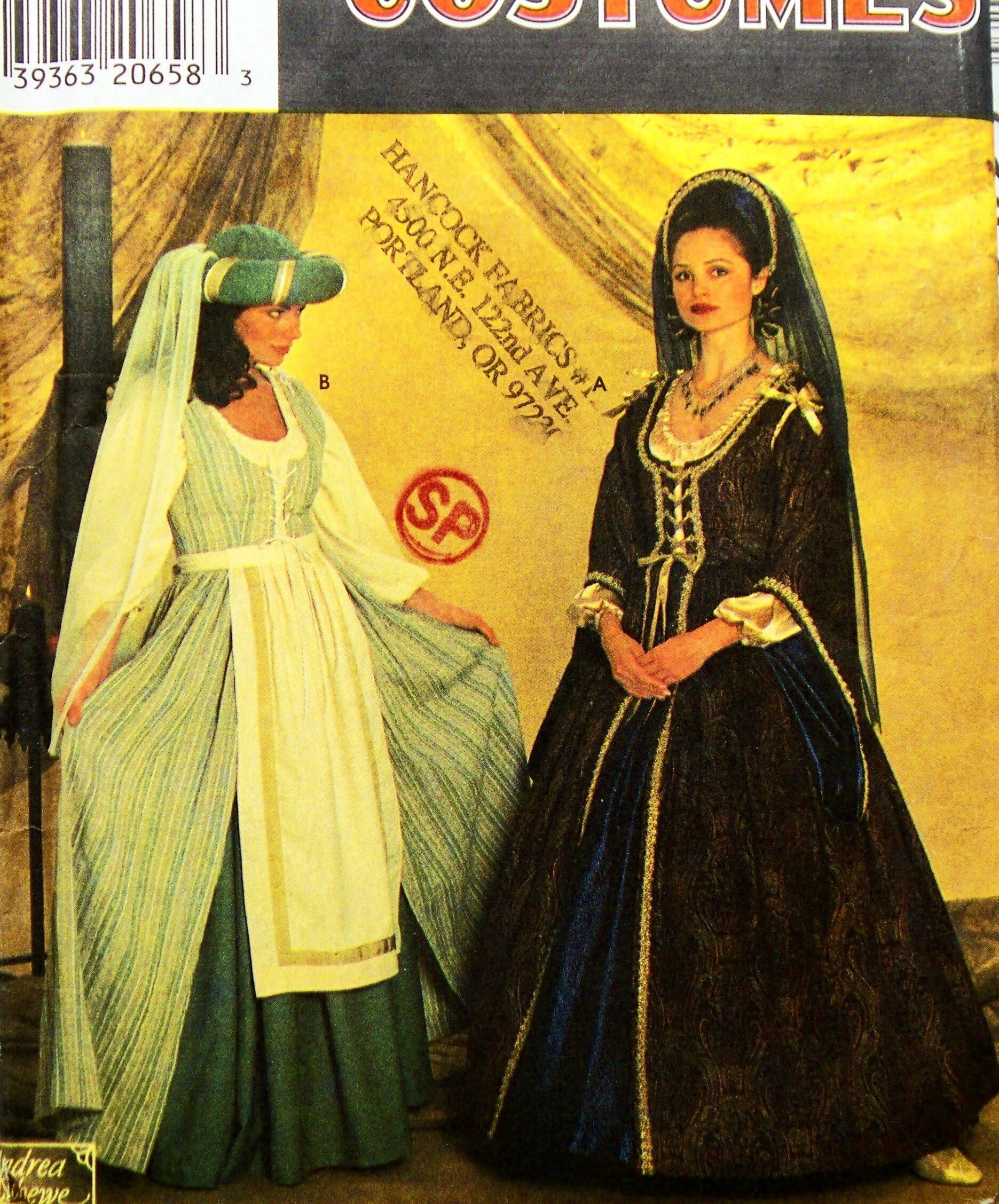 Amazon.com: Simplicity 7756 sewing pattern makes Misses Renaissance ...