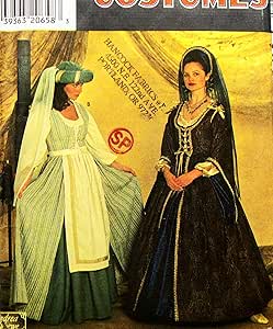 Amazon.com: Simplicity 7756 sewing pattern makes Misses Renaissance ...