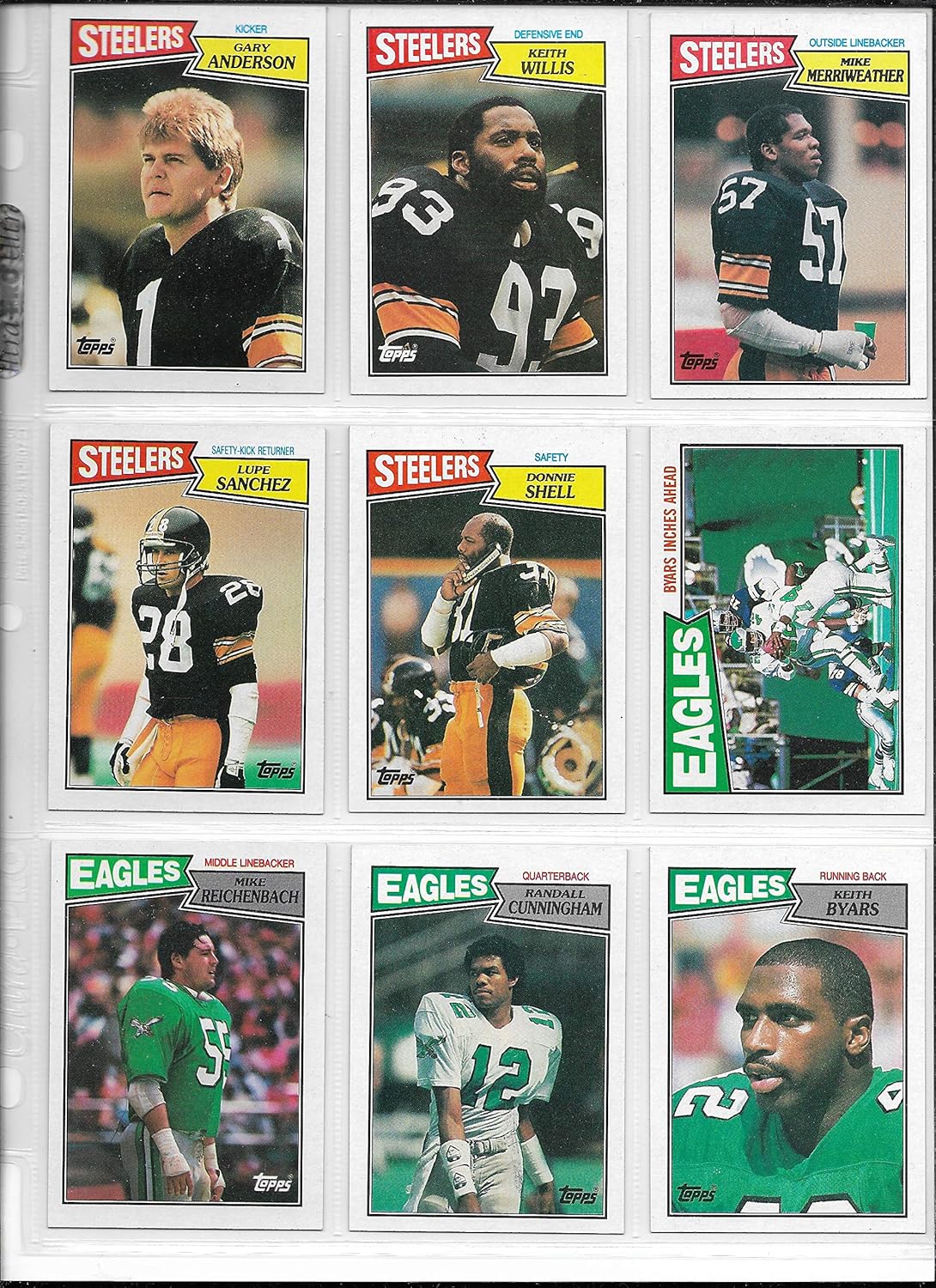 Amazon.com: 1987 Topps Football Complete 396 Card Set In Sheets & Album ...