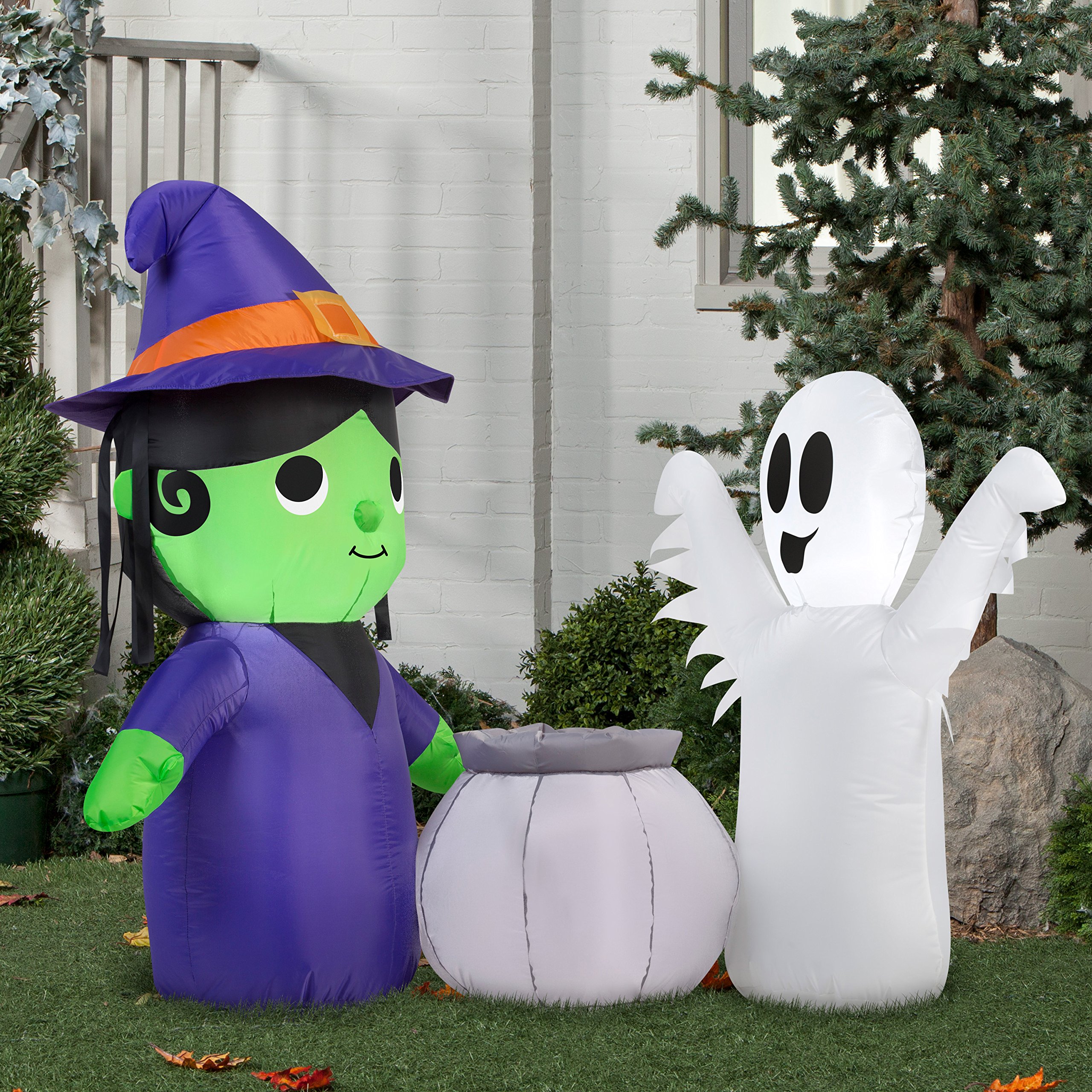 Buy Airblown Inflatable Witch and Ghost Scene by Gemmy Industries ...