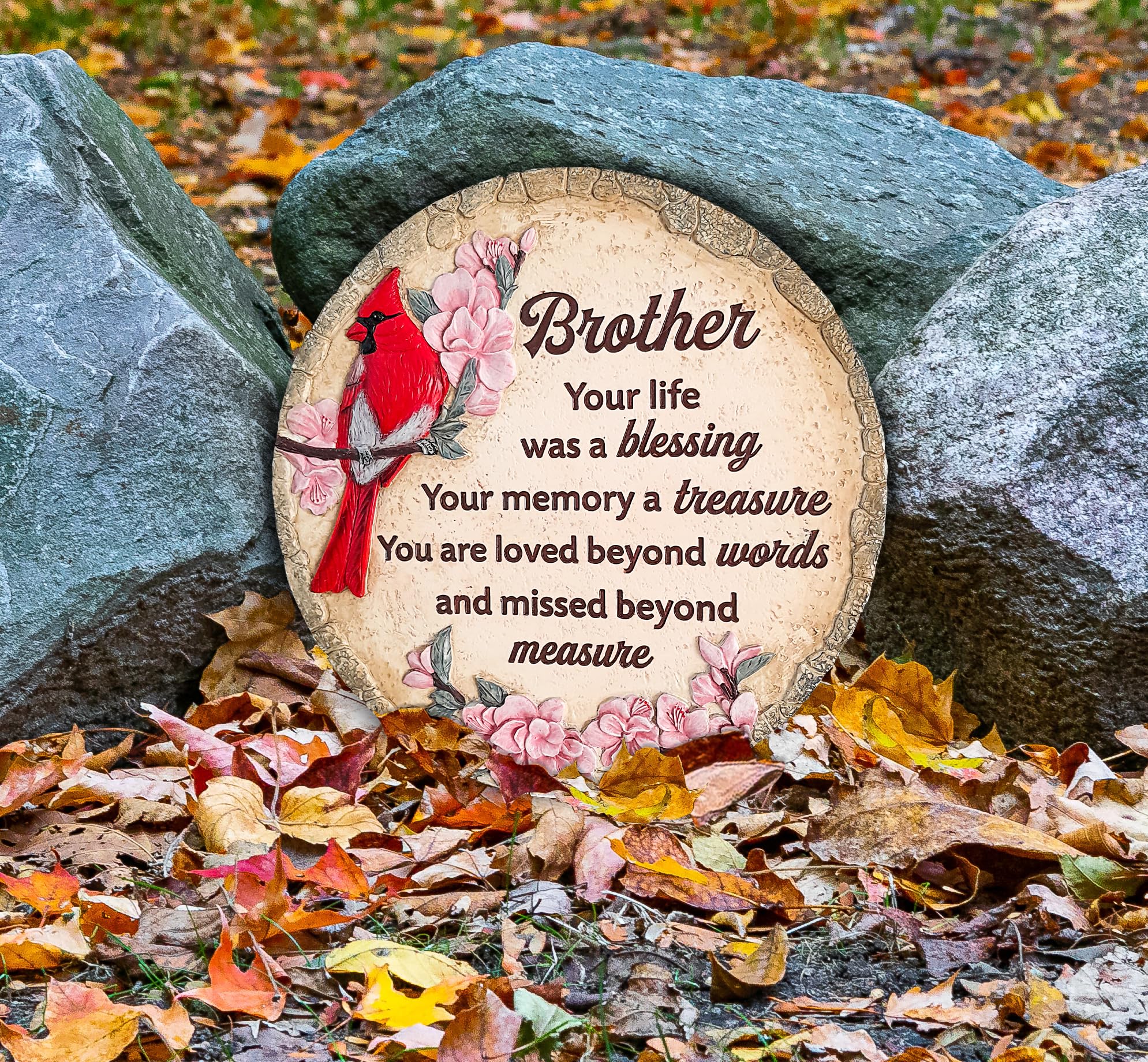 Brother Memorial Stones Ruby Red Granite Polished Small Kerb Memorial