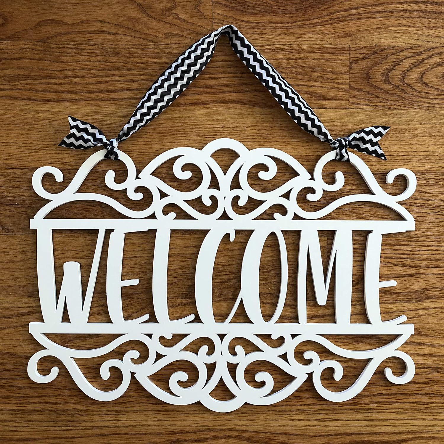 Amazon.com: Fall Wreath for Front Door - Scroll Welcome Sign Door ...