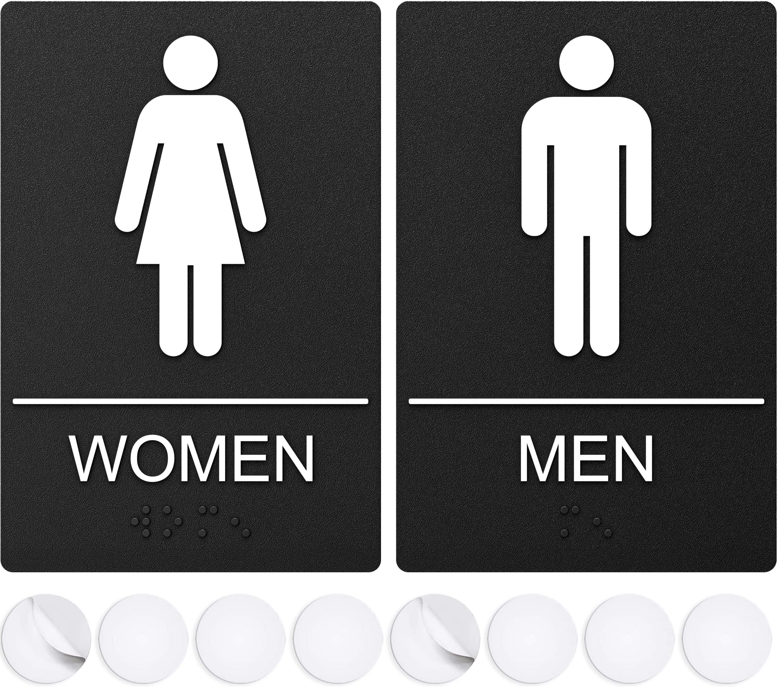 Amazon.com : DALLAHASEE ADA Braille Mens Restroom Sign for Business 9 ...