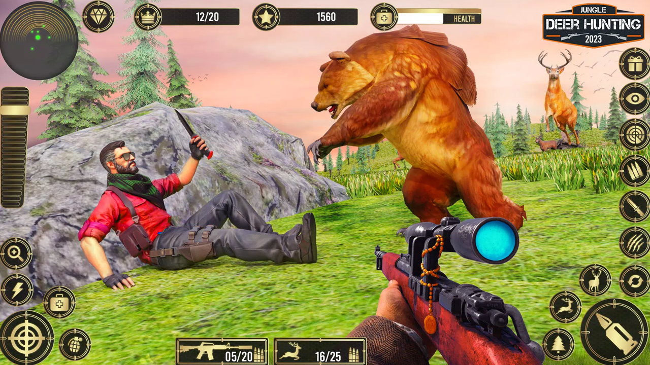 Deadly Jungle Deer Hunter Simulator Game - Wild Animal Deer Hunting ...