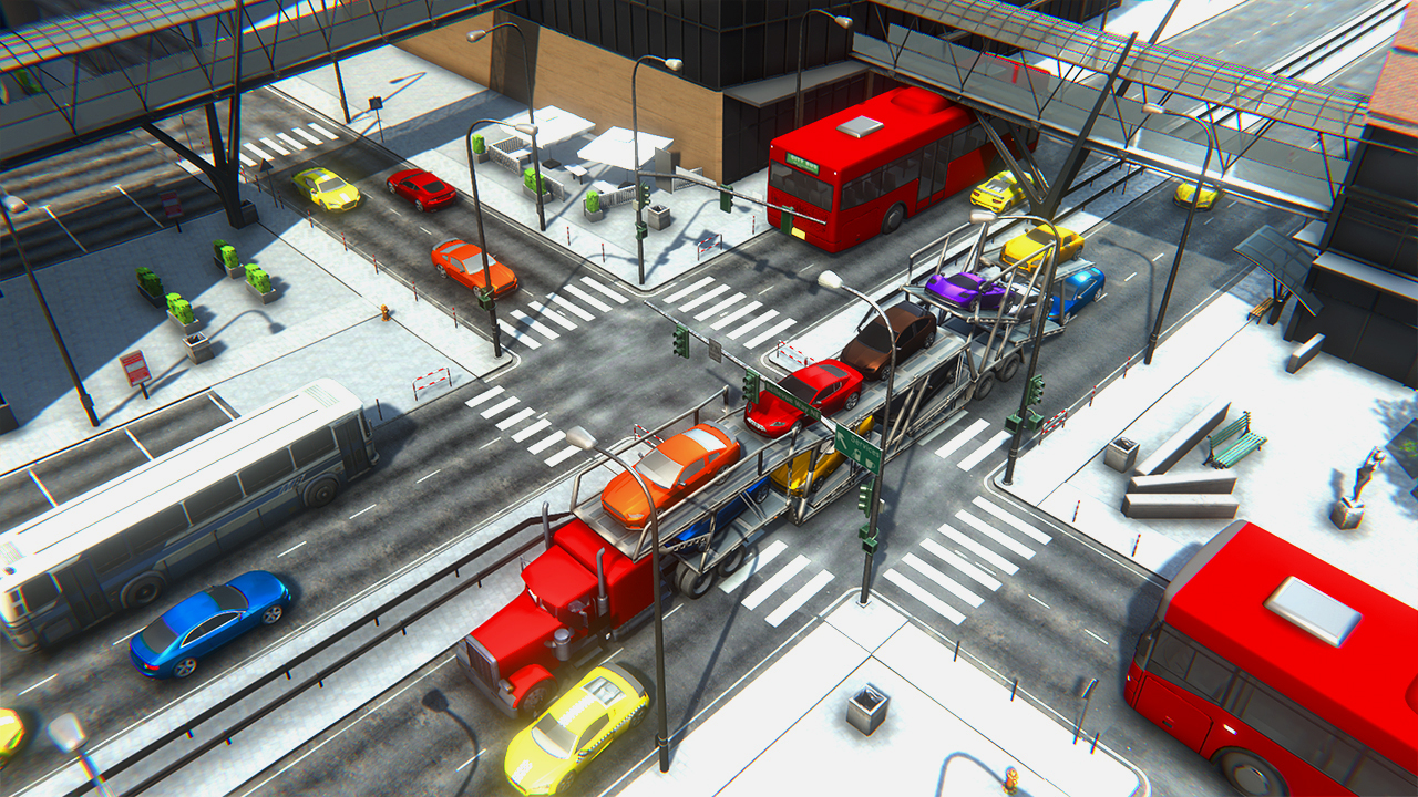 Heavy Trailer Car Transporter Simulator: Transport Furious & Sports ...