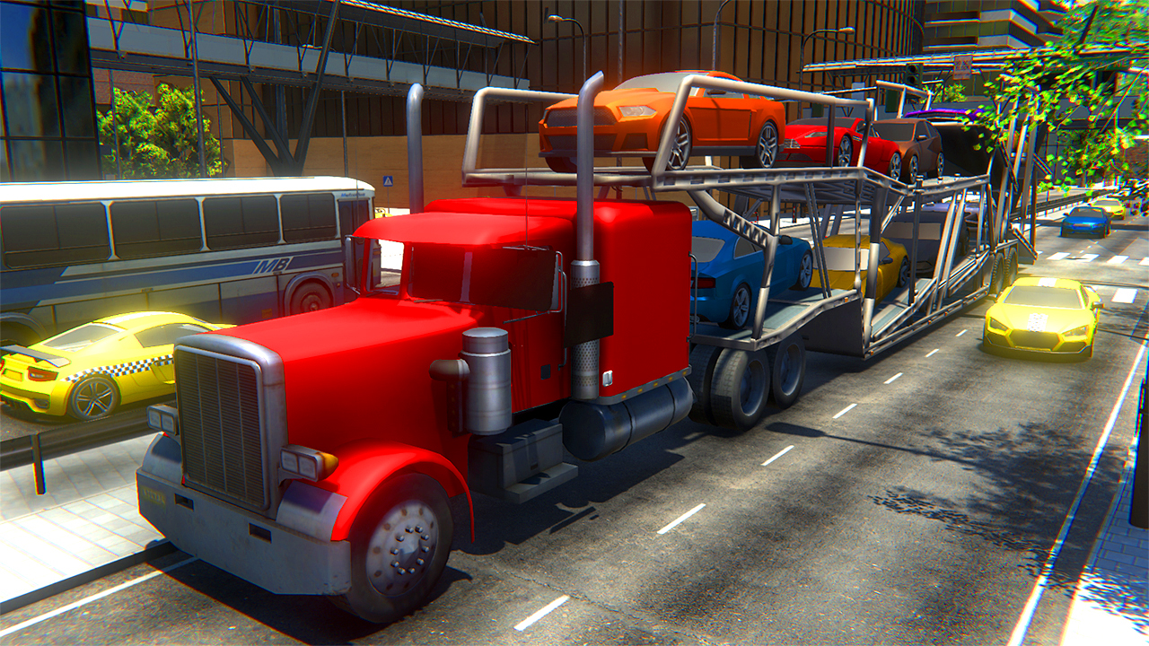 Heavy Trailer Car Transporter Simulator: Transport Furious & Sports ...