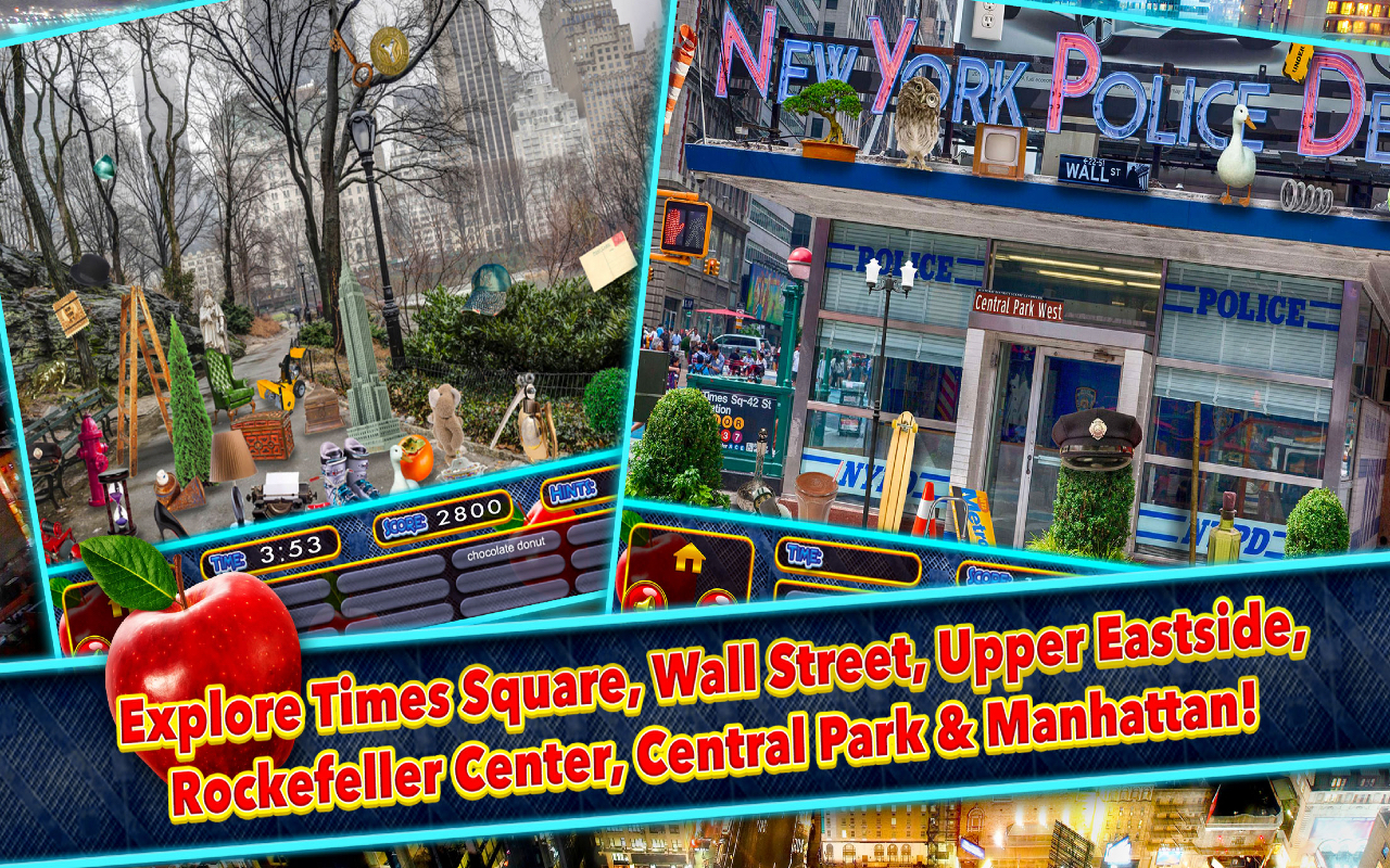 Hidden Objects New York City – Seek and Find Object Puzzle FREE Photo ...