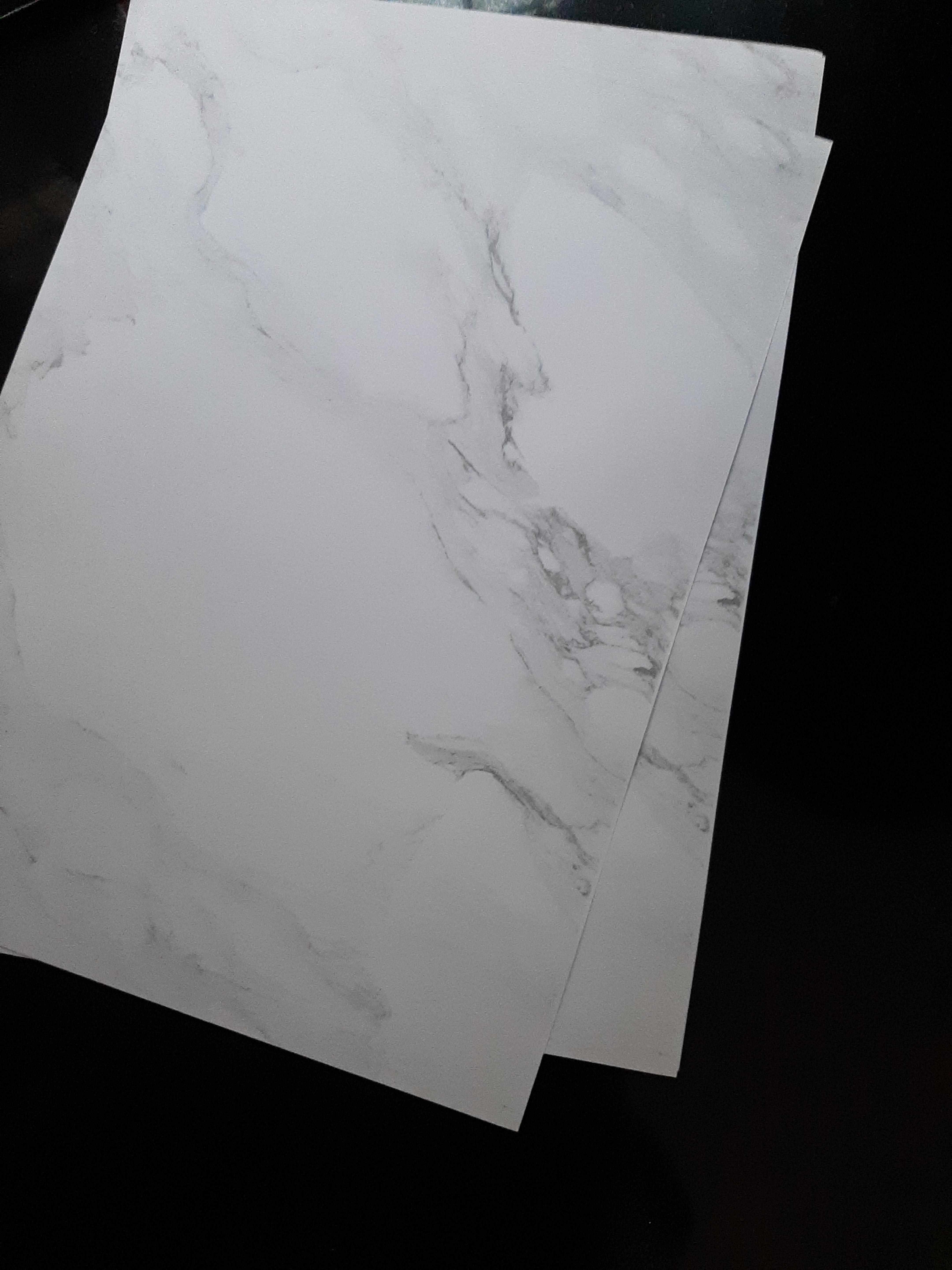 PPD 100 Pack Marble Stationery Paper - Letterhead Decorative Design ...