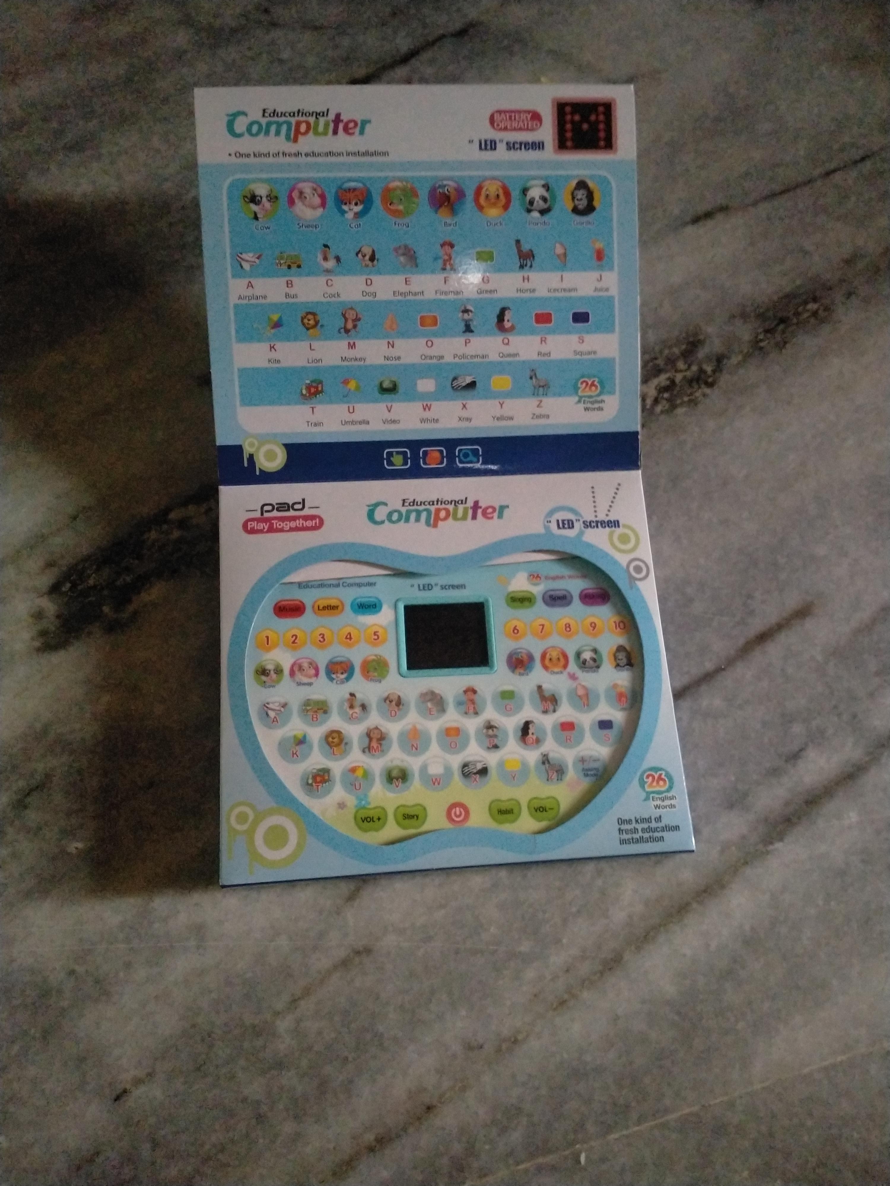 Amitasha Battery Operated LED Display Educational Laptop ABC 123 ...