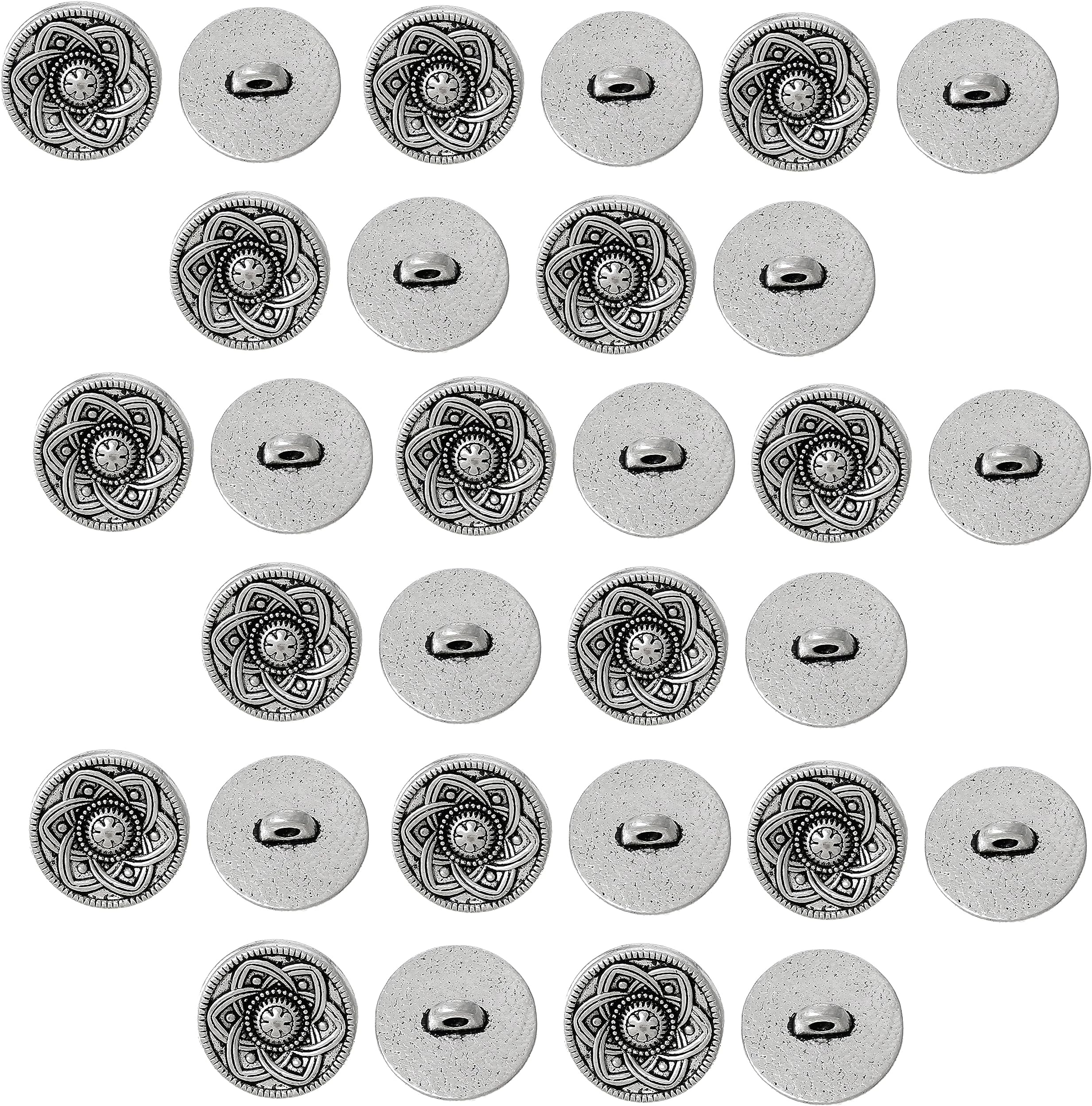 Amazon.com: JGFinds Sewing Shank Buttons - 30 Pack, 15mm, Carved Flower ...