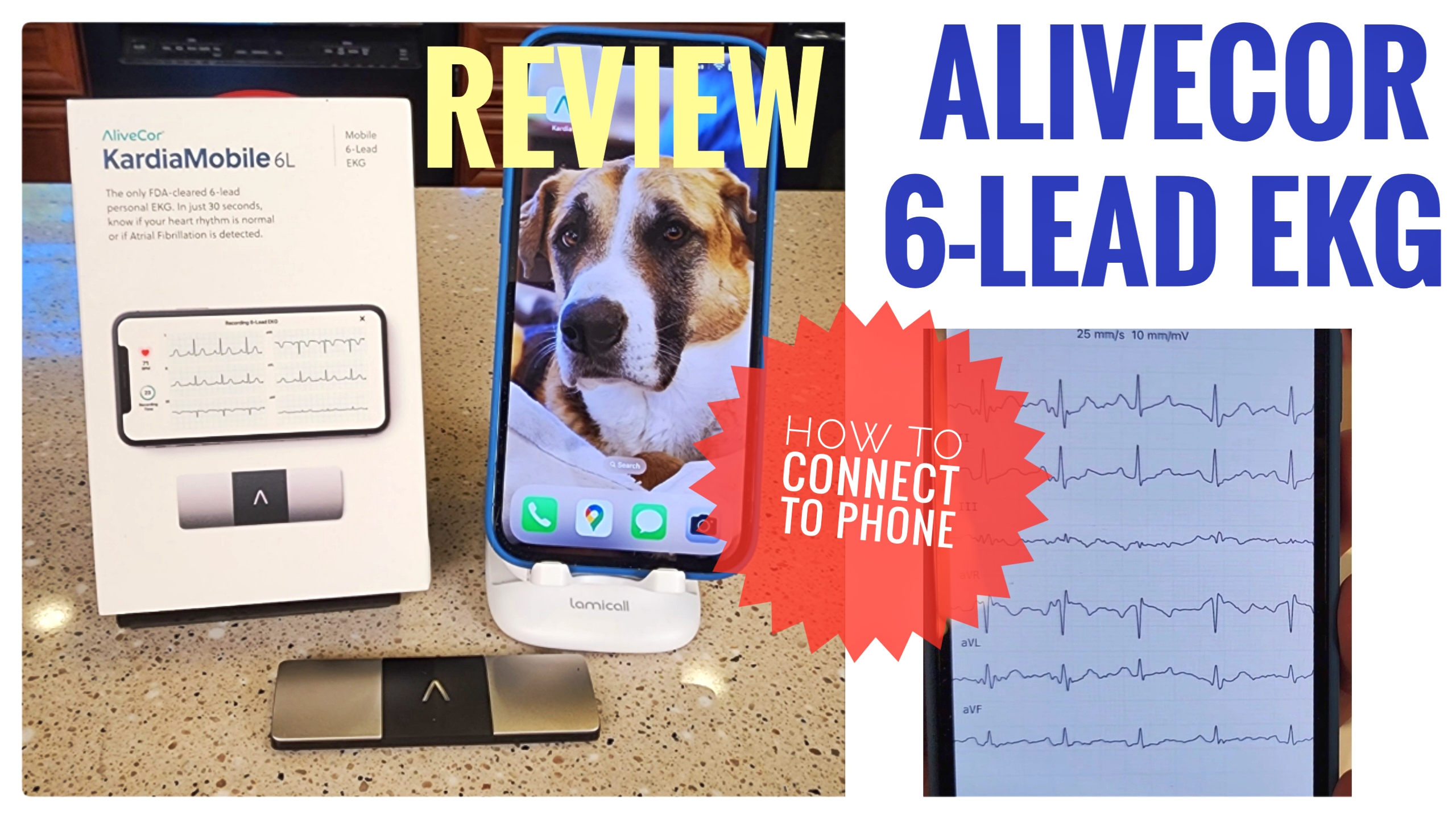 Watch Alivecor KardiaMobile 6-Lead EKG Monitor Review & How To Use on ...