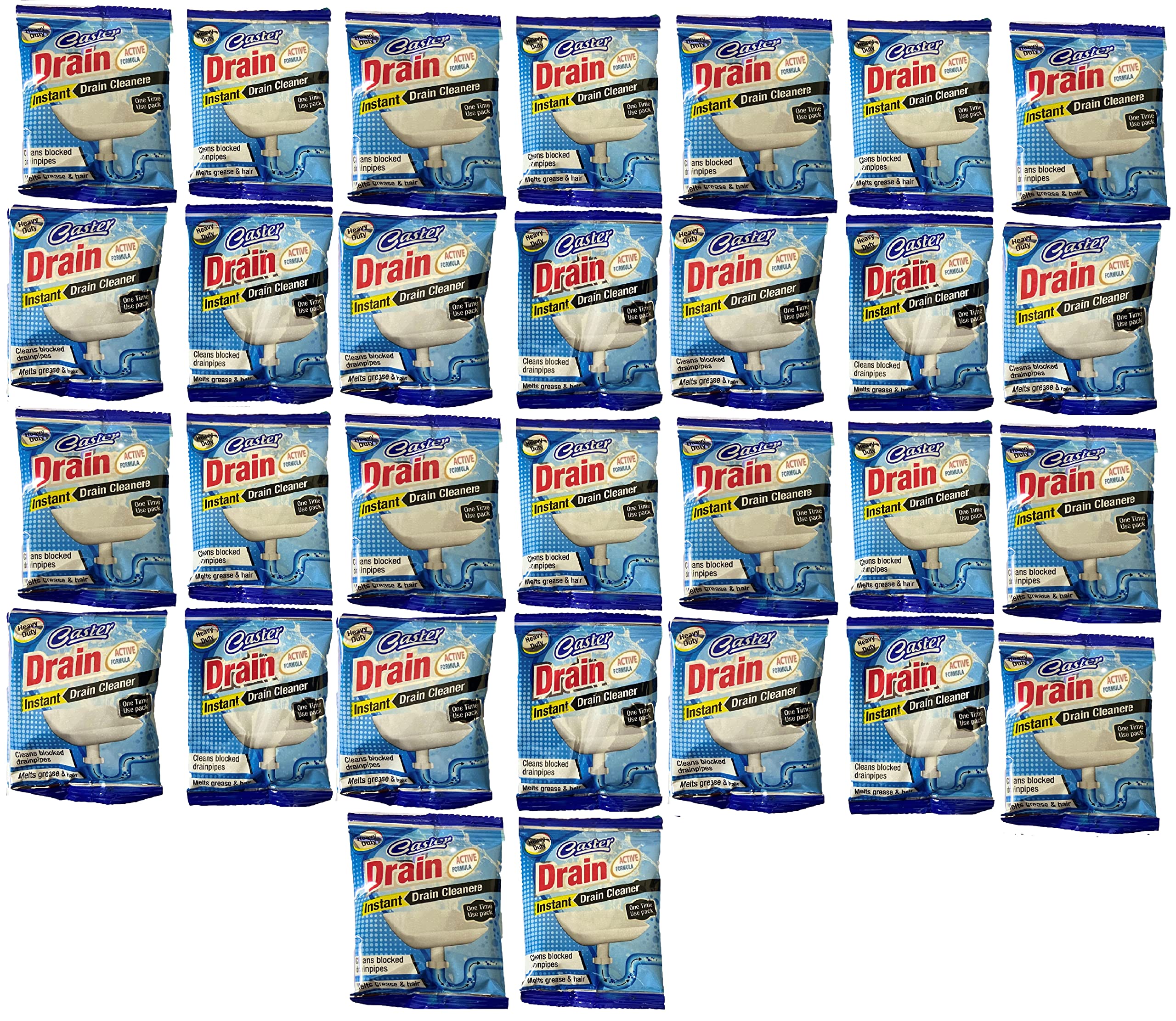 Buy Caster Instant Drainage Block Remover Drain Cleaner Powder – Clean ...