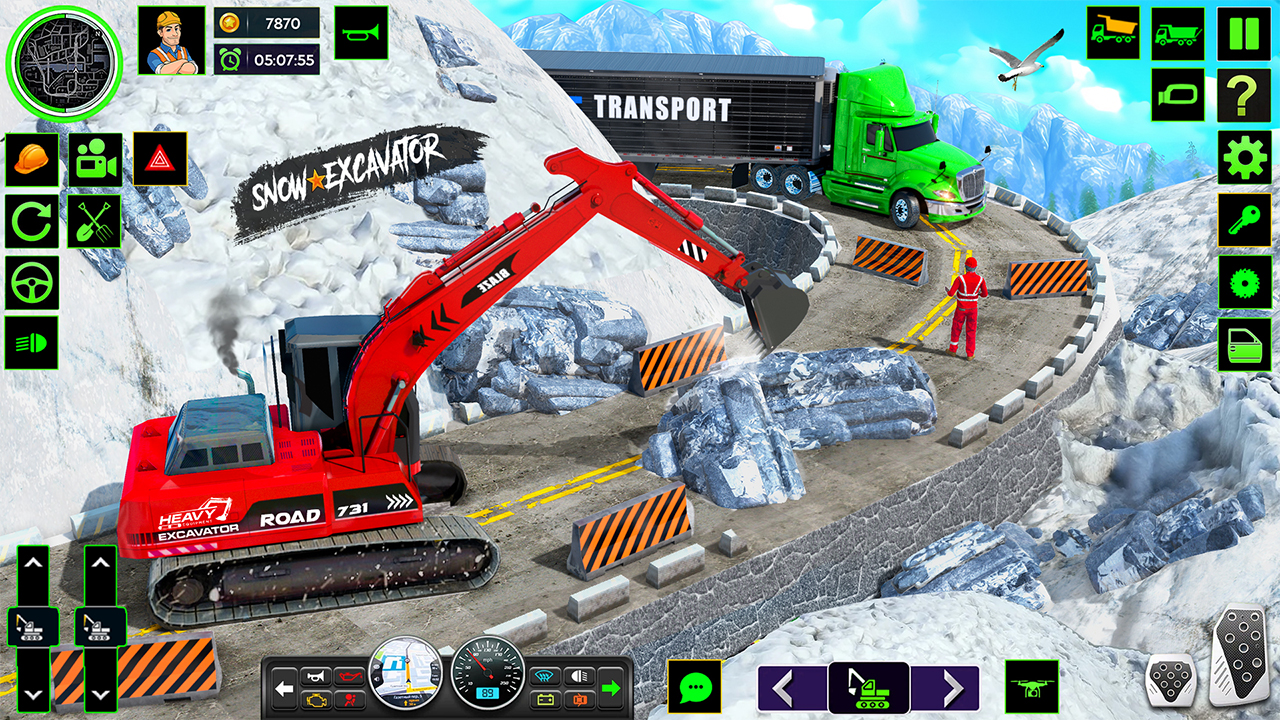 Real Heavy Excavator Simulator: Road Crane Excavator Games: Excavator ...