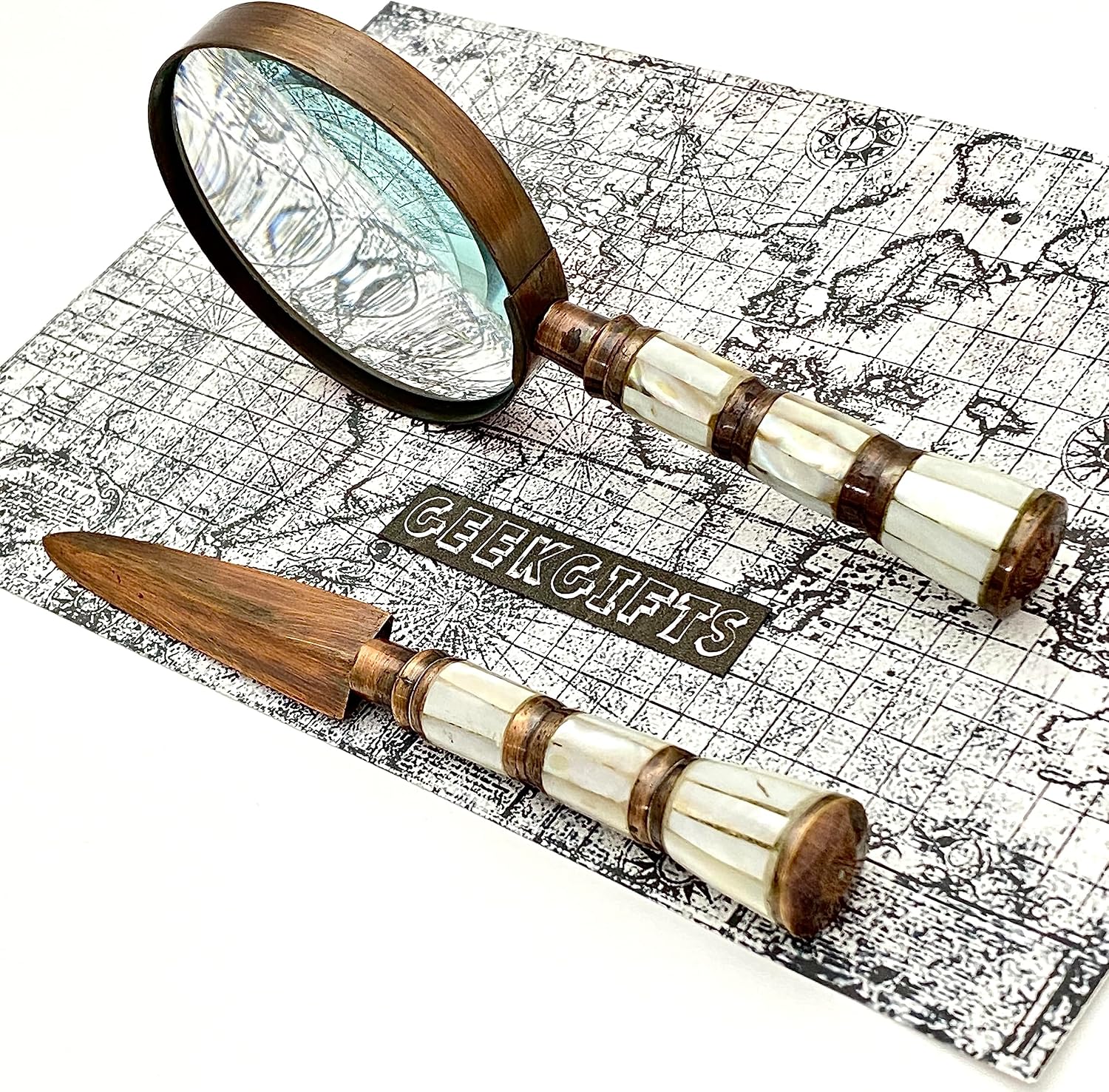 Amazon.com: Magnifying Glass Mother of Pearl, Magnifying Glass & Letter ...
