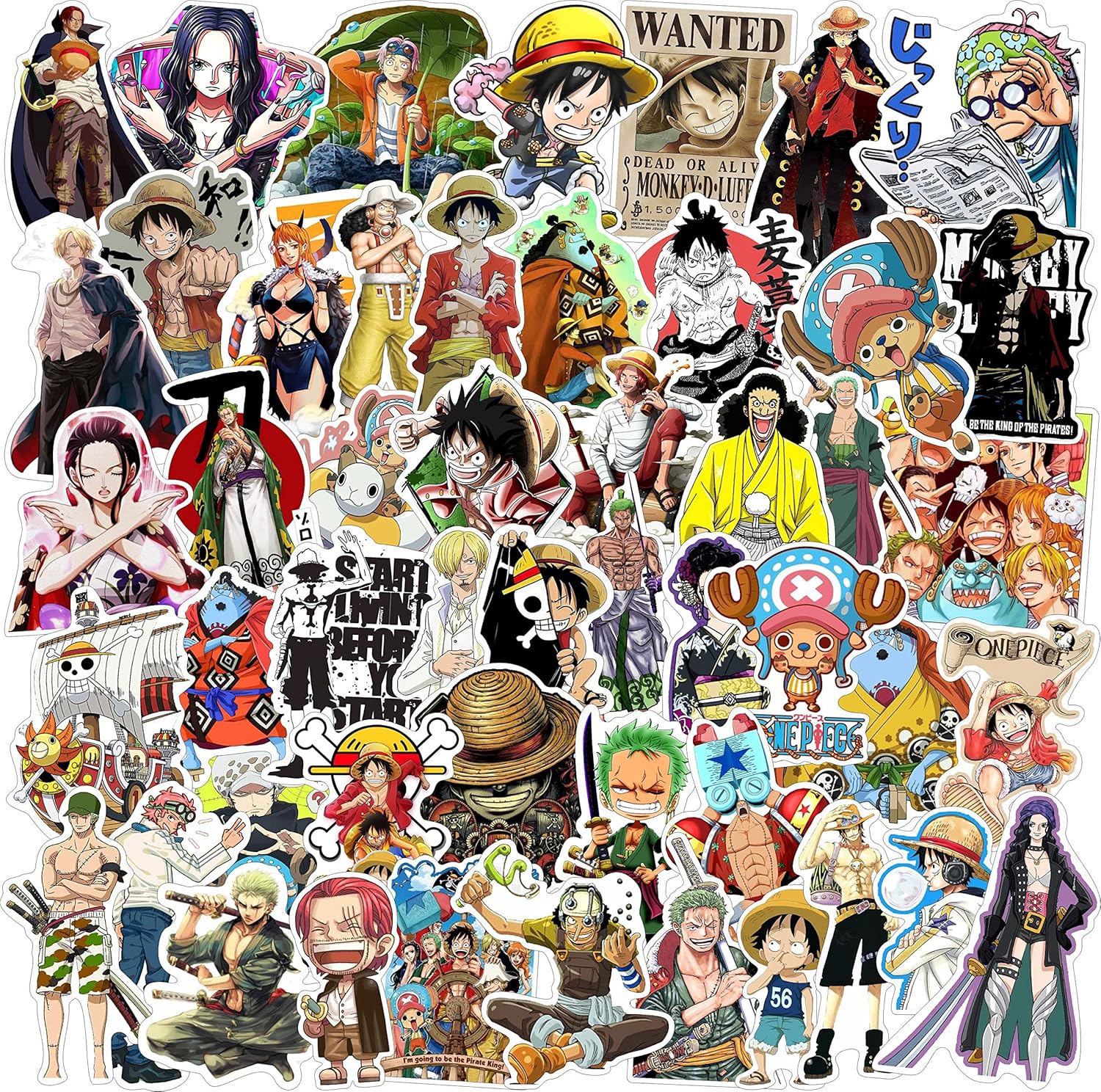 Amazon.com: Junkyard One Piece Anime Vinyl Stickers for Laptop,Guitar ...