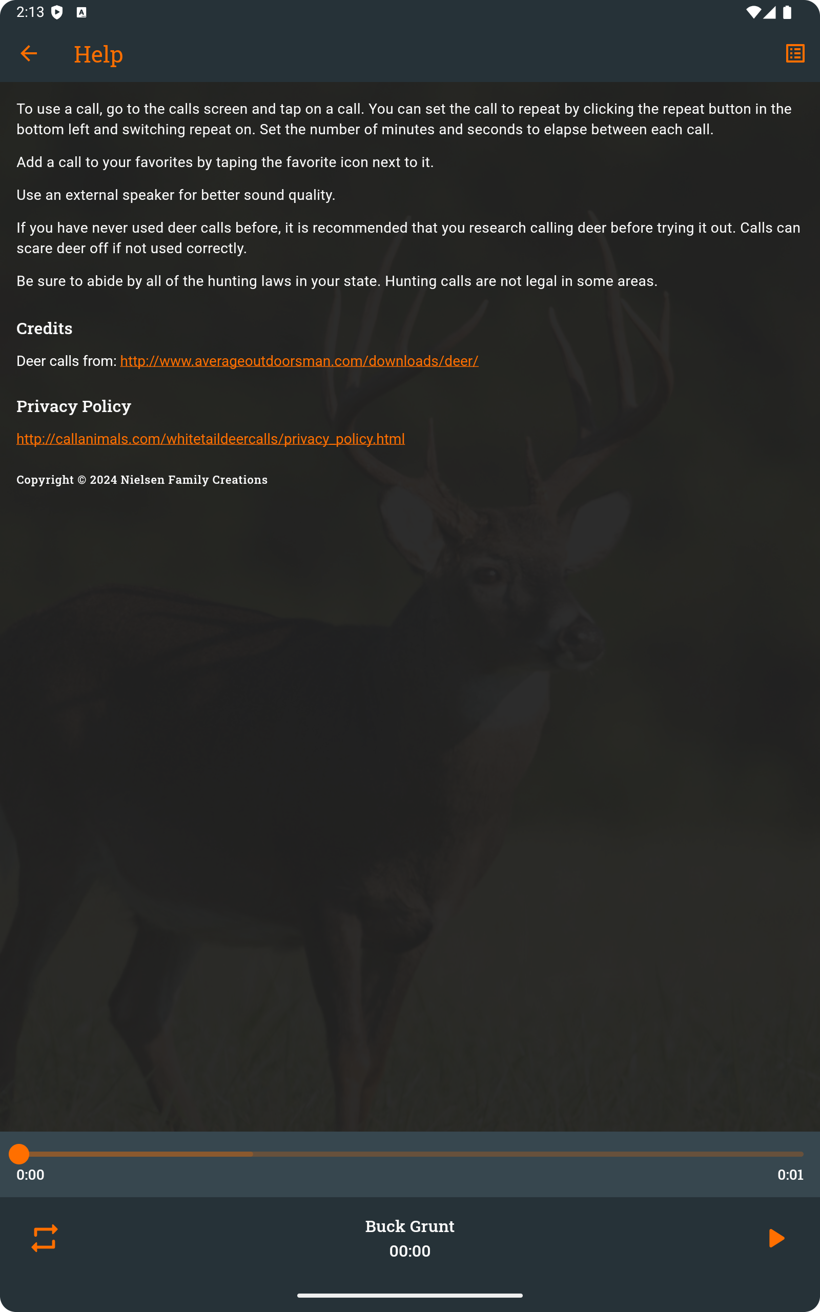 Whitetail Deer Calls - App on Amazon Appstore