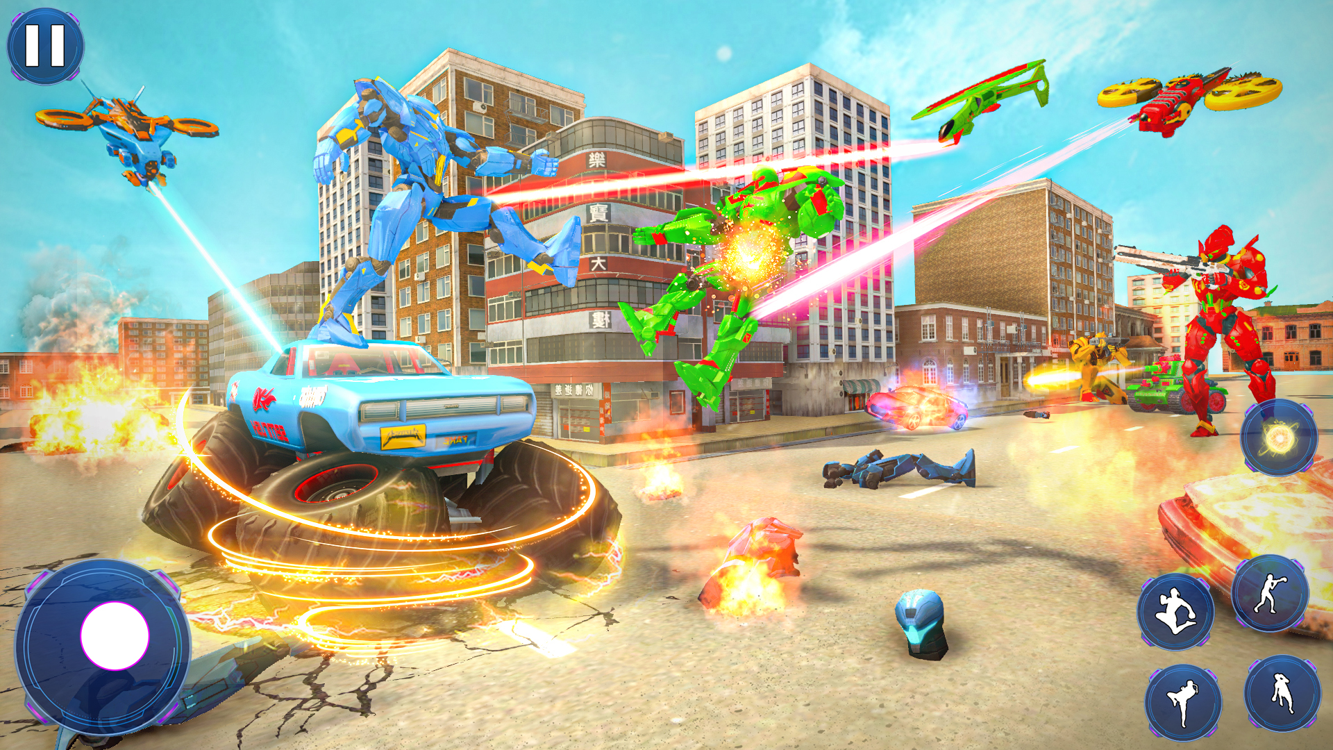 Real Robot Fighting City Battle Car Transform Action Game - App on ...