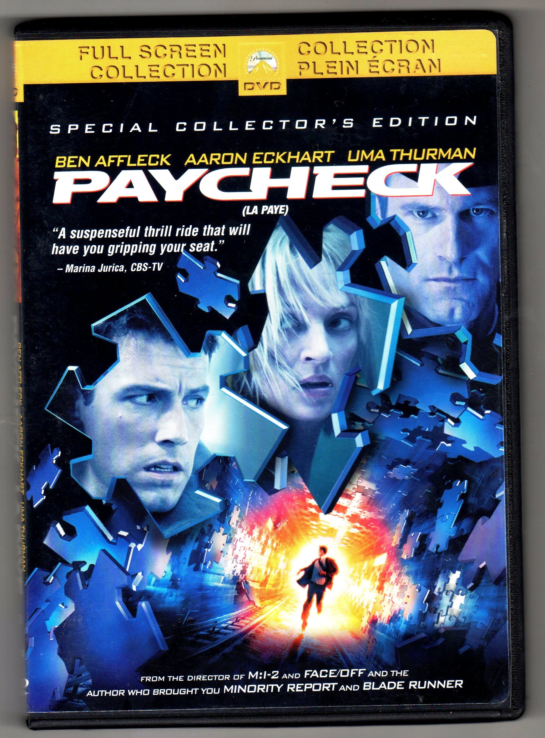 Paycheck (Full Screen) (Bilingual): Amazon.ca: Ben Affleck, Aaron ...