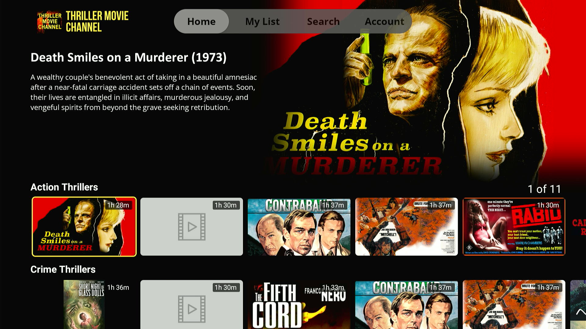 Thriller Movie Channel - App on Amazon Appstore