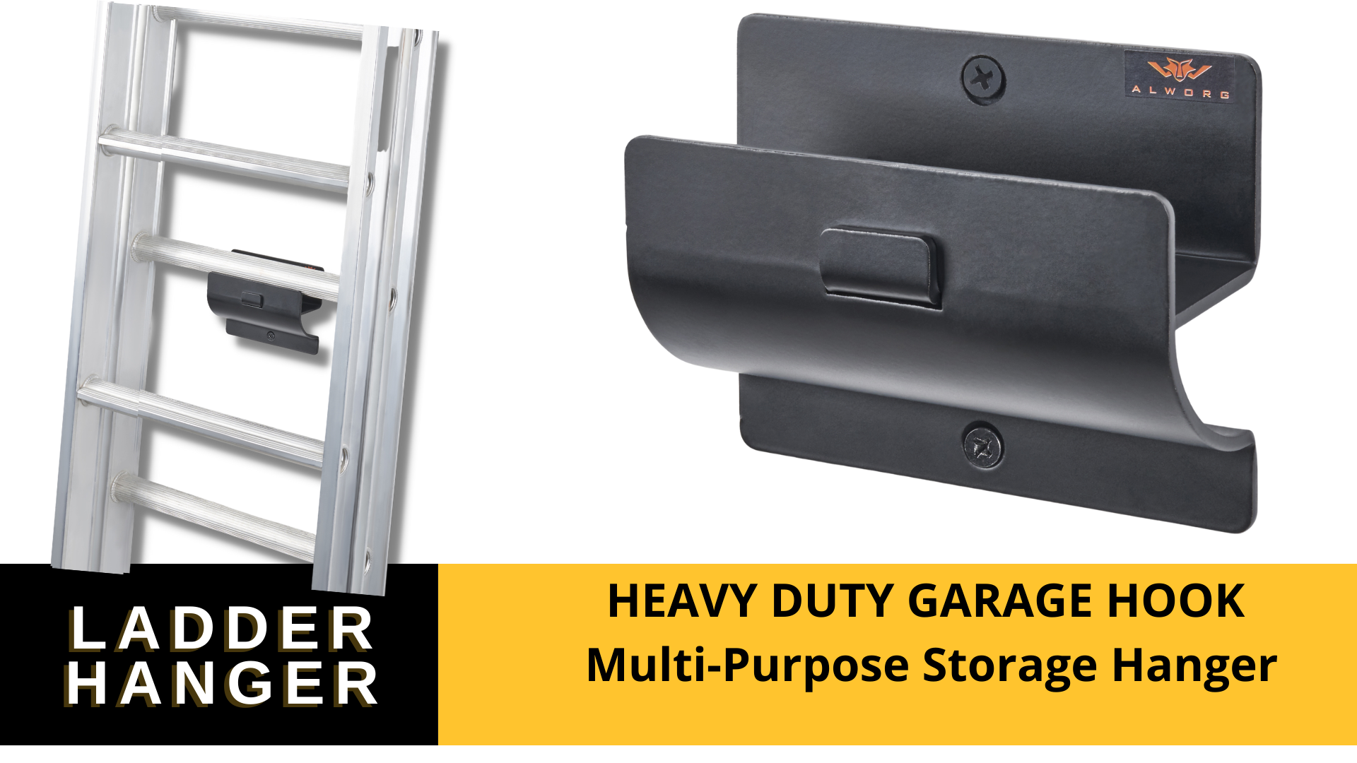 Watch Ladder Hanger Garage Wall Heavy Duty Hook Wall Mount Ladder on ...