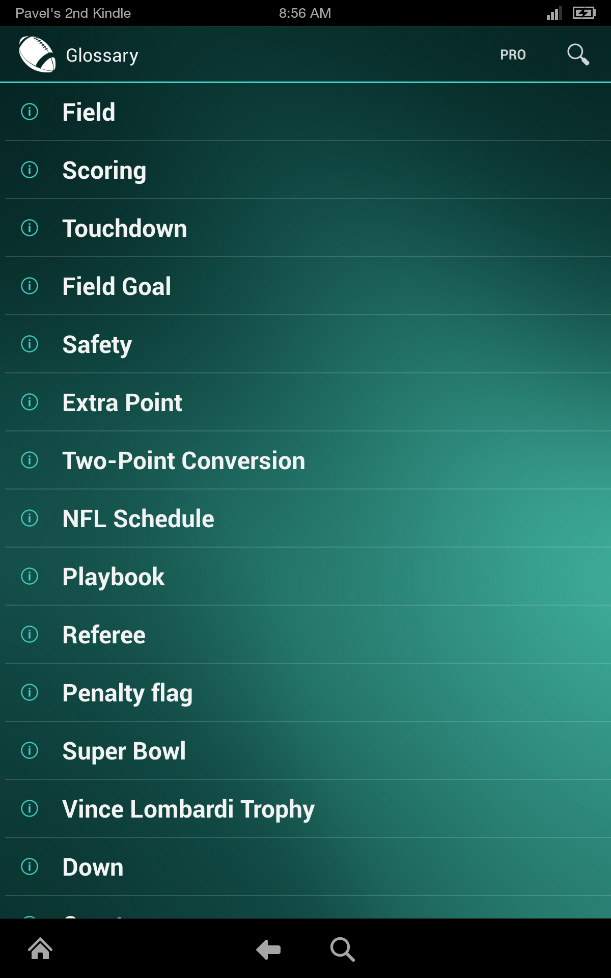 Football Glossary - App on Amazon Appstore