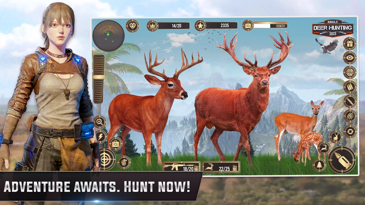 Deadly Jungle Deer Hunter Simulator Game - Wild Animal Deer Hunting ...