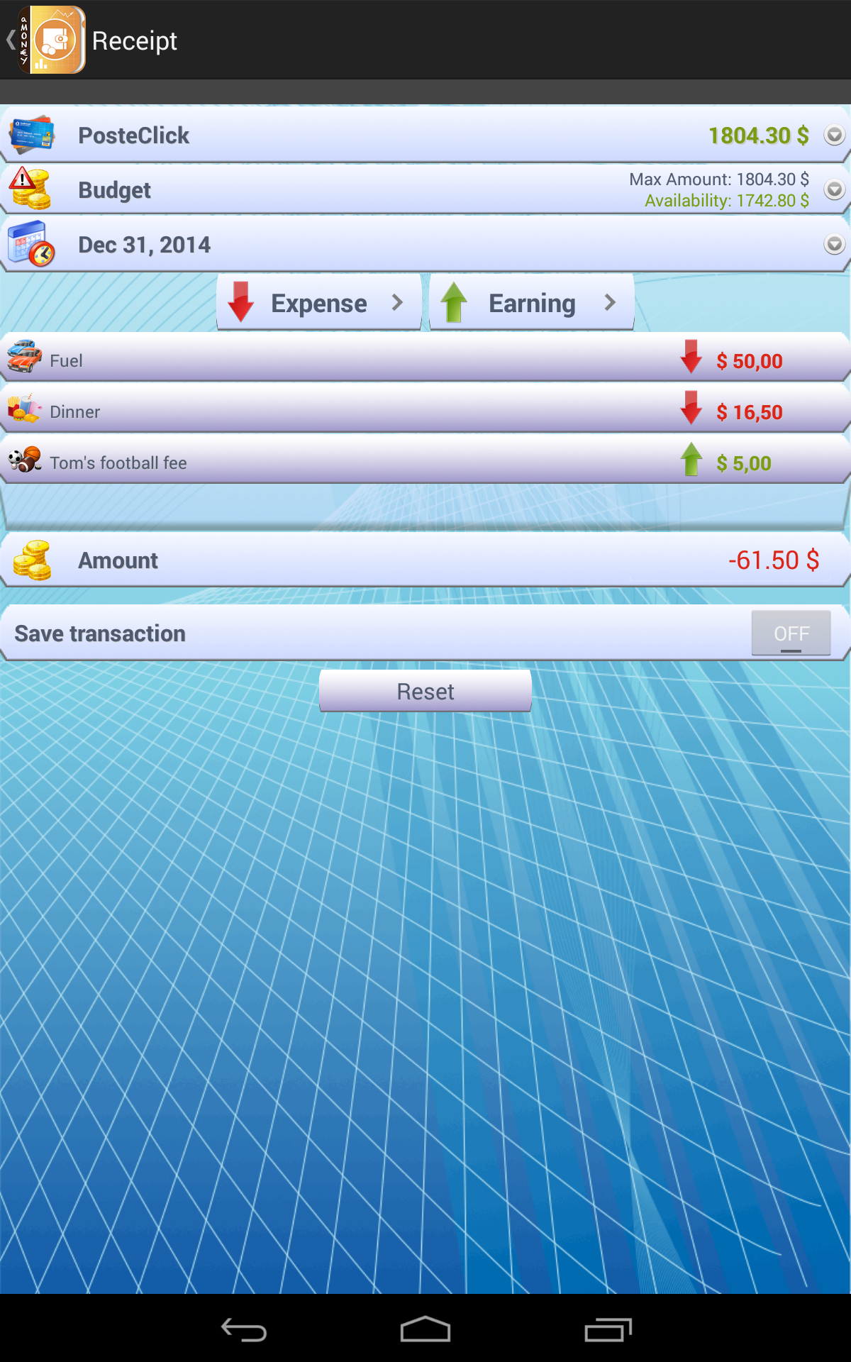 aMoney - Money Management - App on Amazon Appstore