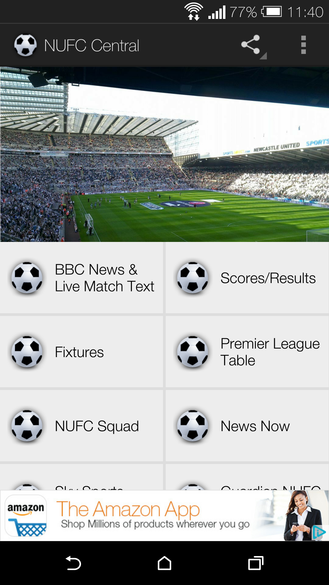 NUFC Central - App on Amazon Appstore