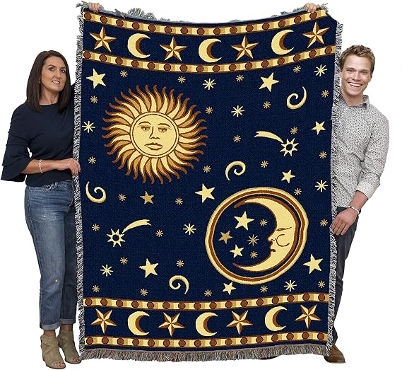 Amazon.com: Pure Country Weavers Sun Face and Moon Face Blanket - Gift ...