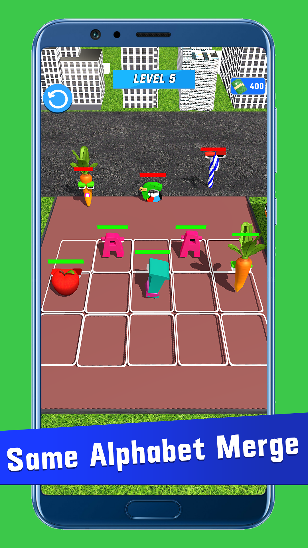 Merge Foodie ABC: Fun Alphabet Fusion – Merge, Upgrade & Battle Letters ...