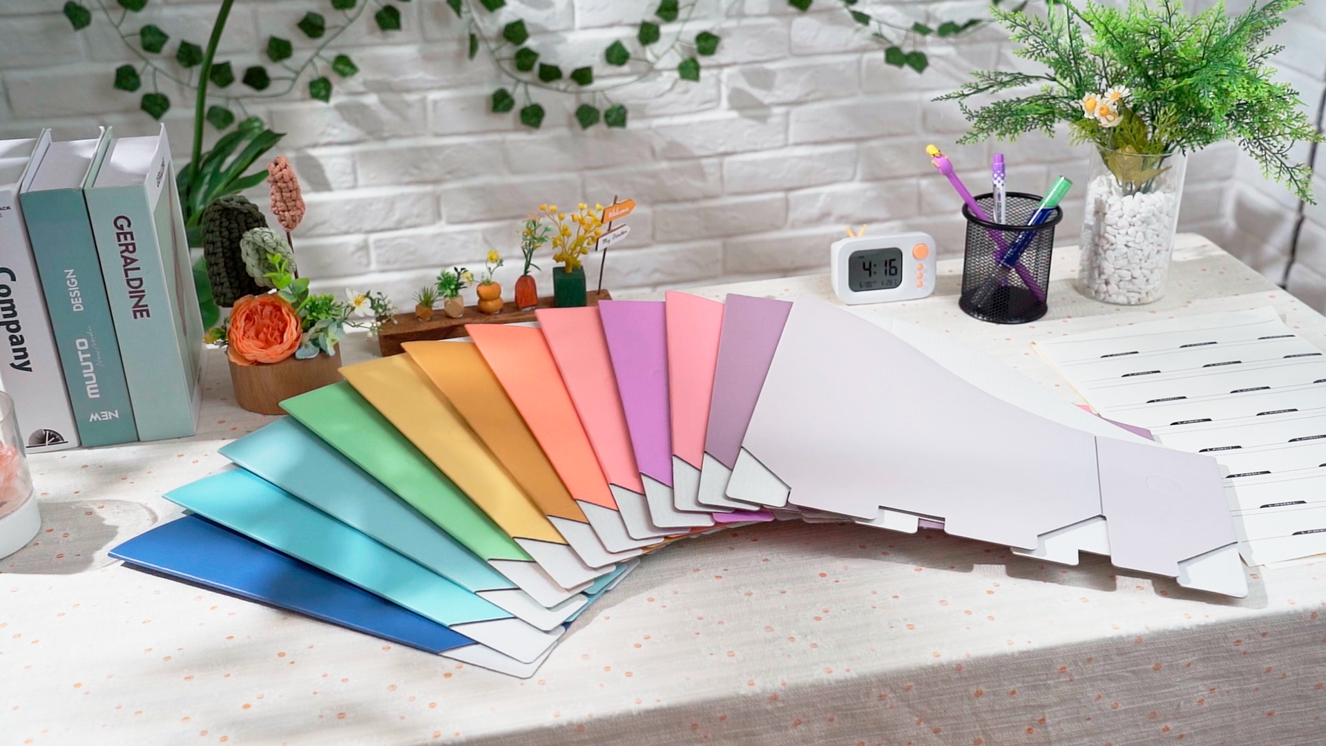Document Holders 24 Pcs S - 12 Color Magazine Storage Boxes With Label ...