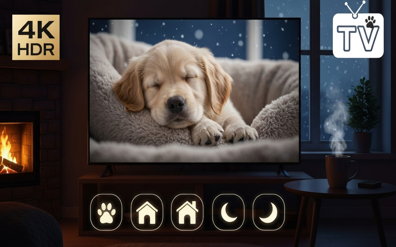 Dogs Night Guard 4K – Subtle Woof Big-Screen Chill Display - App on ...