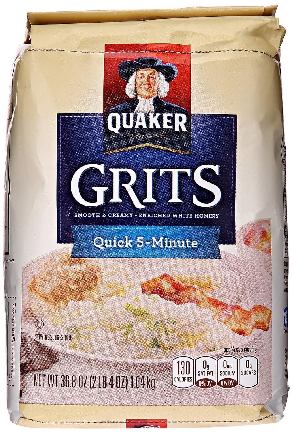 Amazon.com: Quaker Quick 5-Minute Grits, 36.8 oz: Breakfast Grits