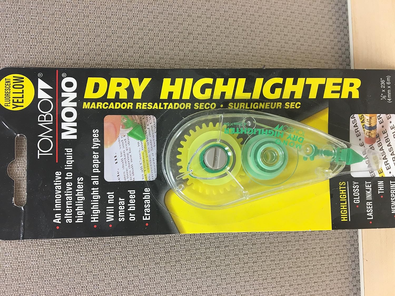 Amazon.com : Tombo Mono Dry Highlighter : Office Products : Office Products