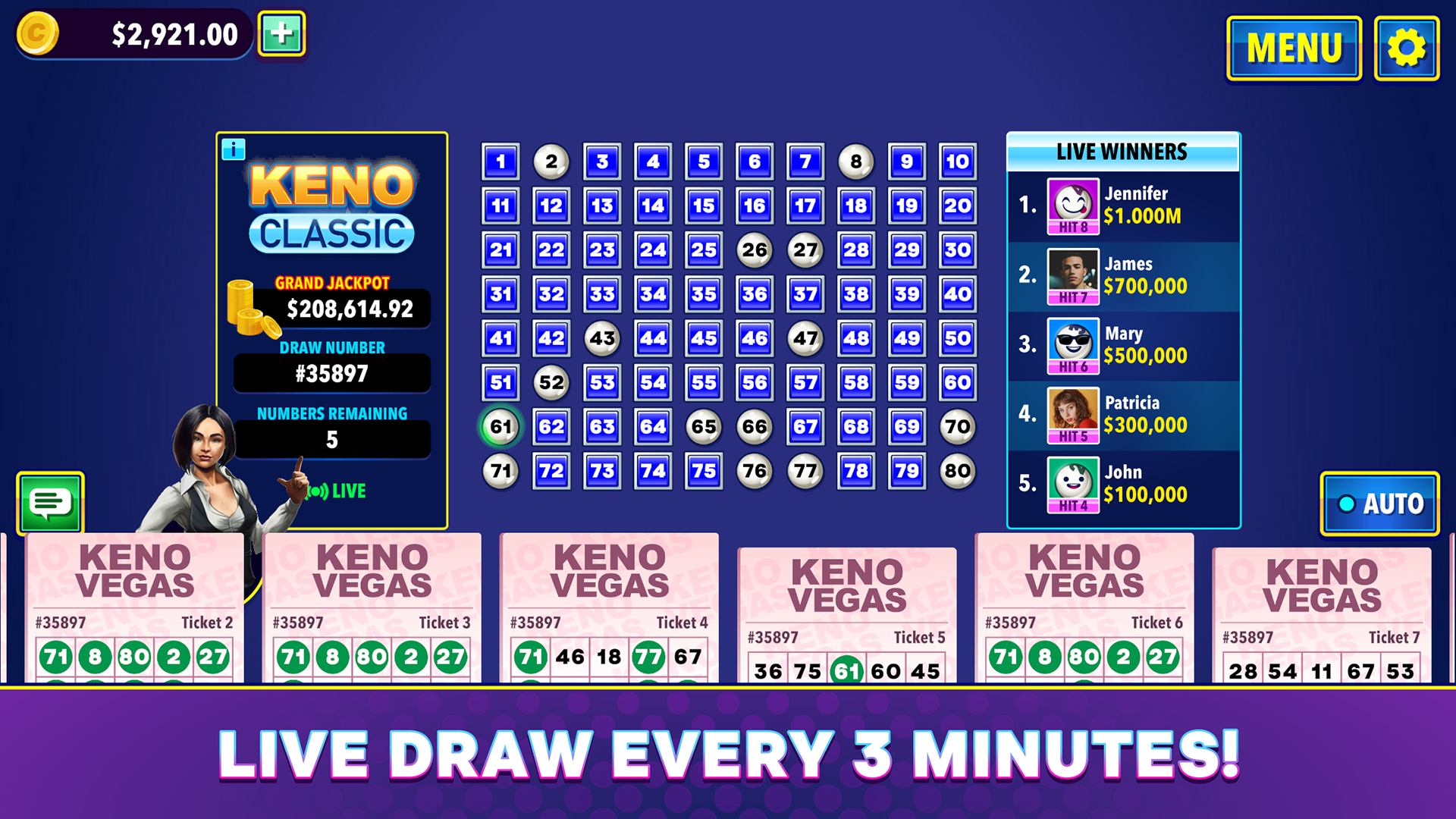 Keno Vegas - Casino Games - App on Amazon Appstore