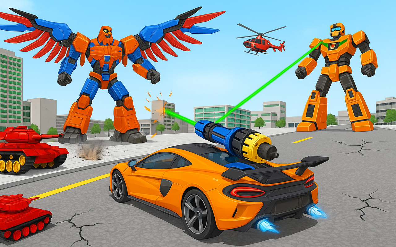 Robot Transform Game Flying Eagle Robot Car Games Transformation Robot Game - App on Amazon Appstore