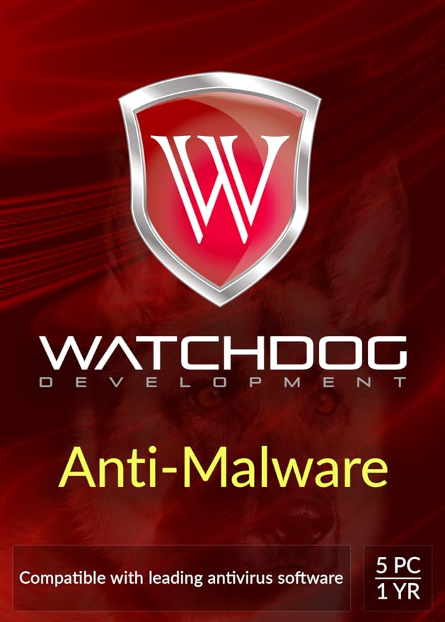 Amazon.com: WATCHDOG Anti-Malware - 5 PCs for 1 Year [Download] : Software