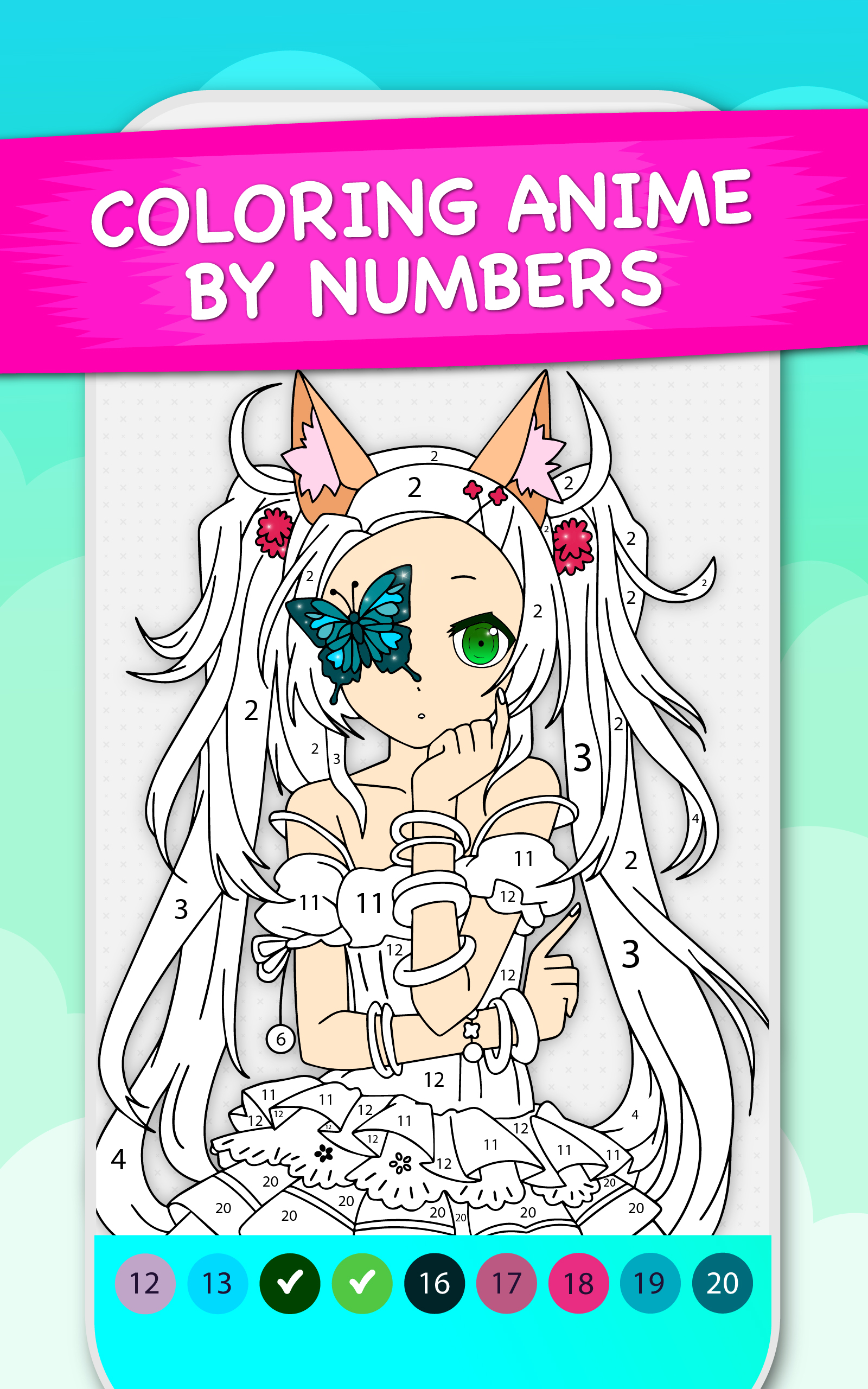 Anime Manga Color by Number - Kawaii Coloring Book:Amazon.co.uk ...