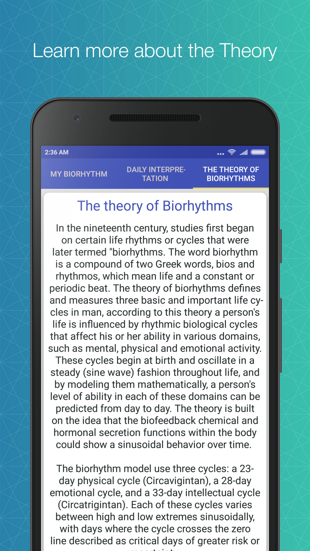 Aplicación Calculadora de Biorritmo en Amazon Appstore