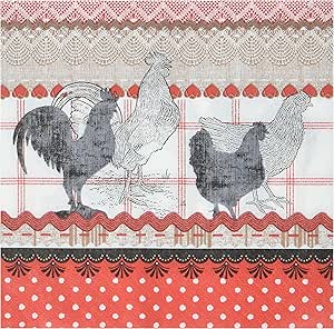 Amazon.com: Abbott Collection Rooster Paper Napkins, Large (20 Pack ...