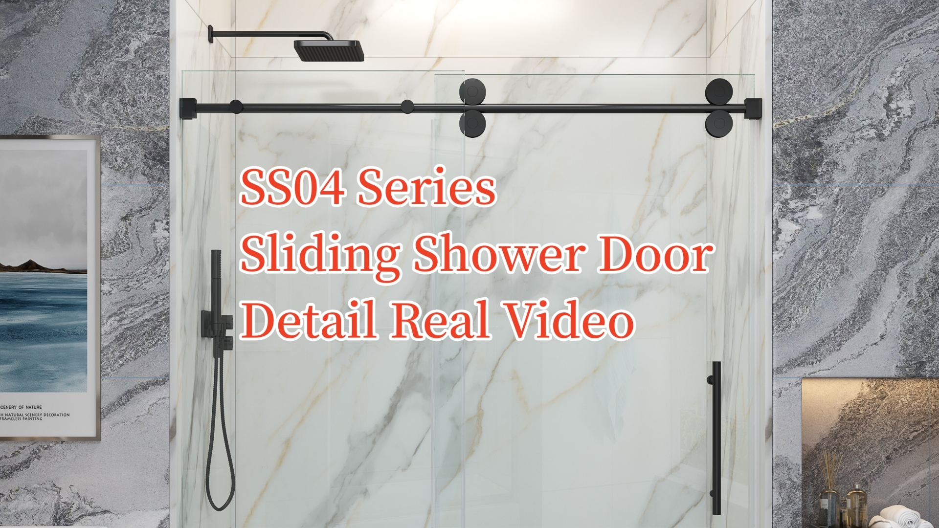 Watch SS04 Series Sliding Shower Door Detail Real Video on Amazon Live