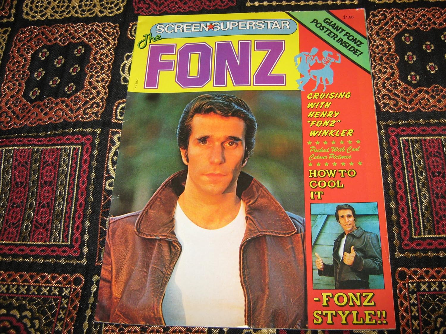 Screen Superstars The Fonz Giant Poster (Cruising With Henry "Fonz ...