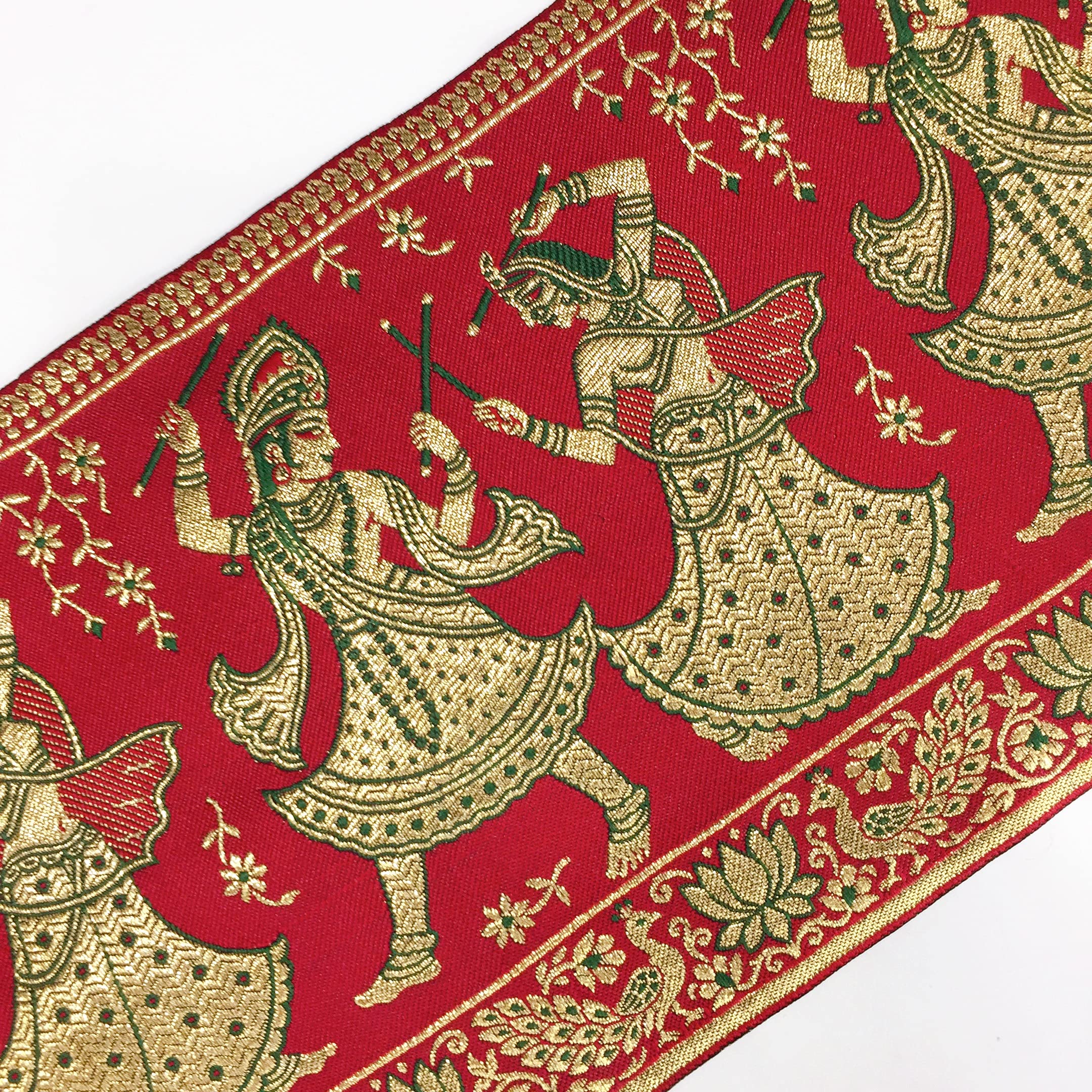 Lami 9 Meter Maroon Dandiya Raas Design Lace Garba Design | Desertcart ...